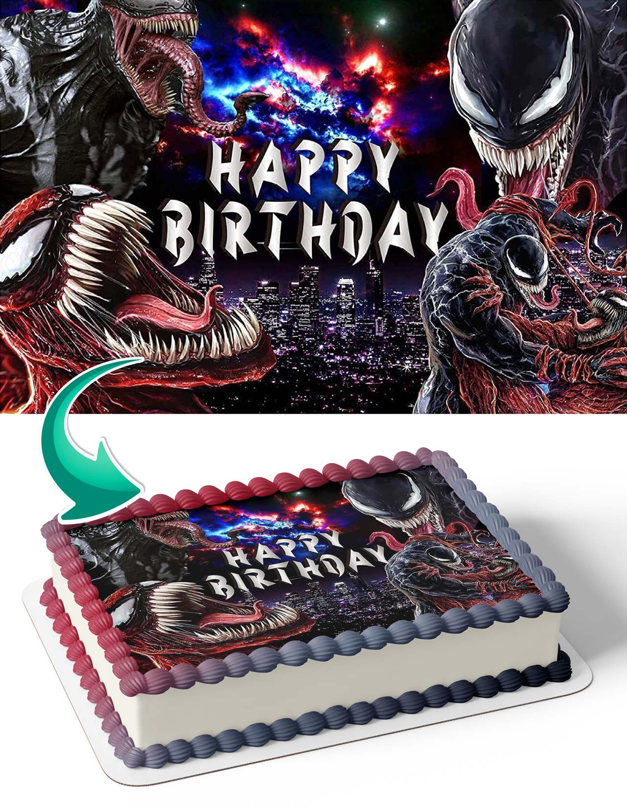 Marvel Venom Vs Carnage Edible Cake Toppers – Ediblecaketopper