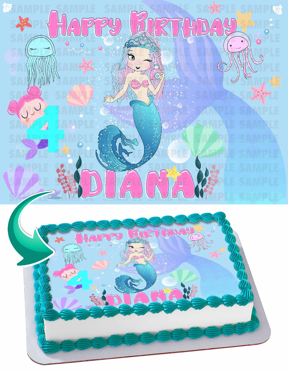 Little Mermaid Edible Cake Toppers – Ediblecaketopper