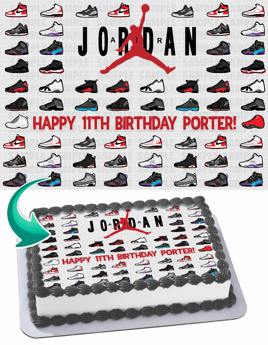 Jordan Retro Shoes Edible Cake Toppers – Ediblecaketopper