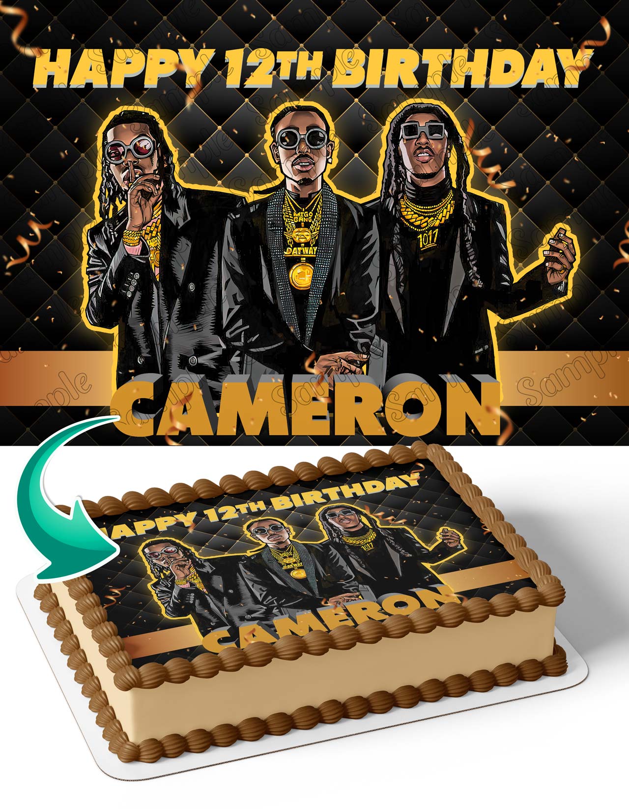 Migos Quavo Offset Takeoff Edible Cake Toppers – Ediblecaketopper