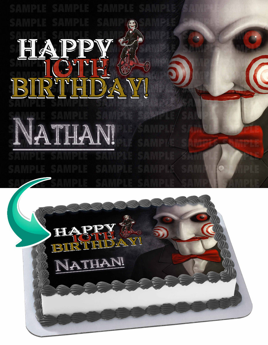 Saw Movie Billy the Puppet Edible Cake Toppers – Ediblecaketopper