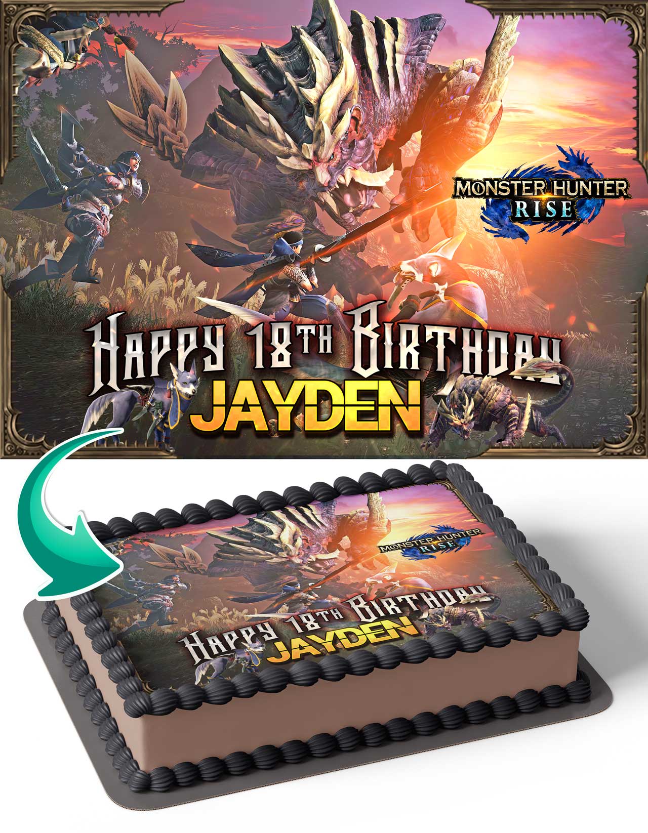 Monster Hunter Rise Edible Cake Toppers – Ediblecaketopper