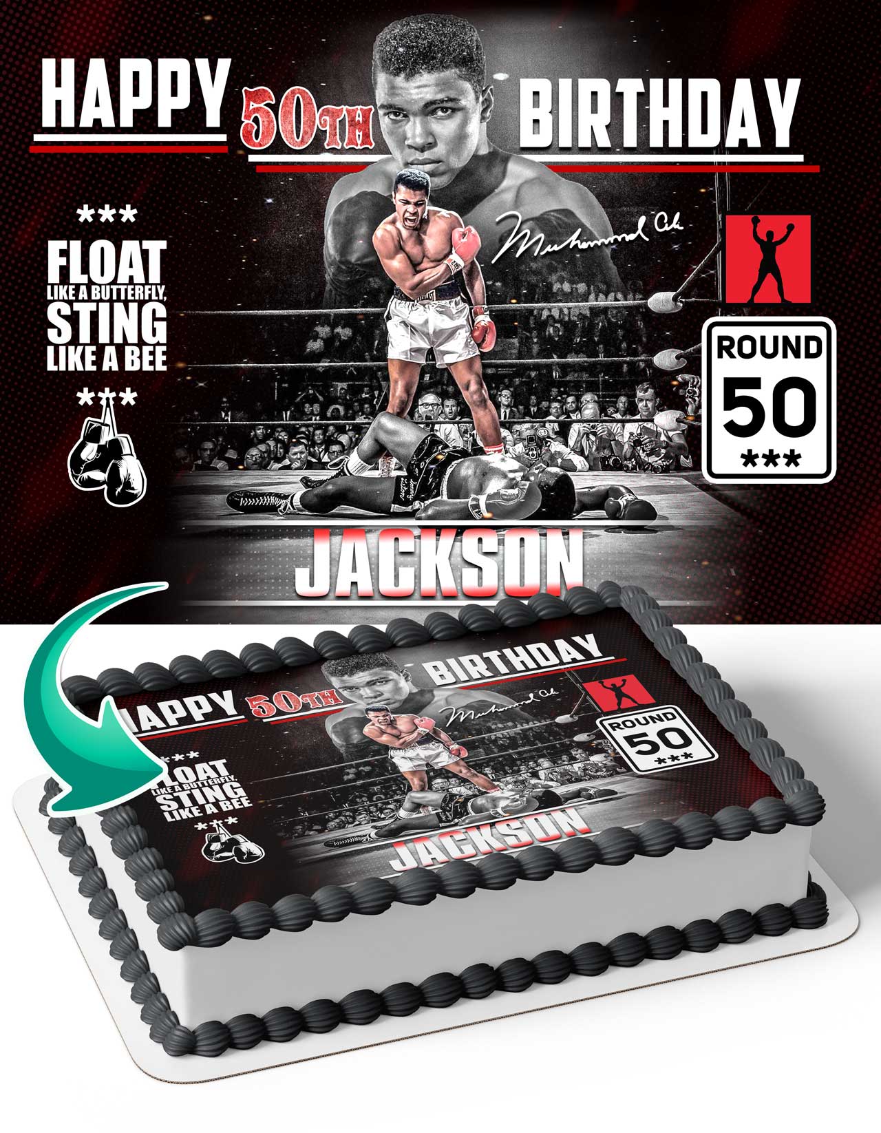 Muhammad Ali Edible Cake Toppers – Ediblecaketopper