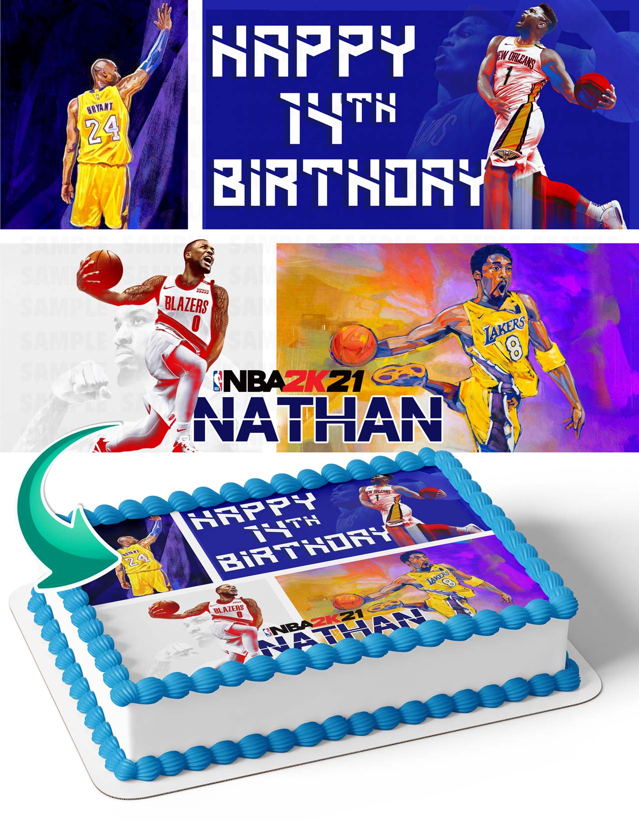 NBA 2K21 Basketball Edible Cake Toppers – Ediblecaketopper