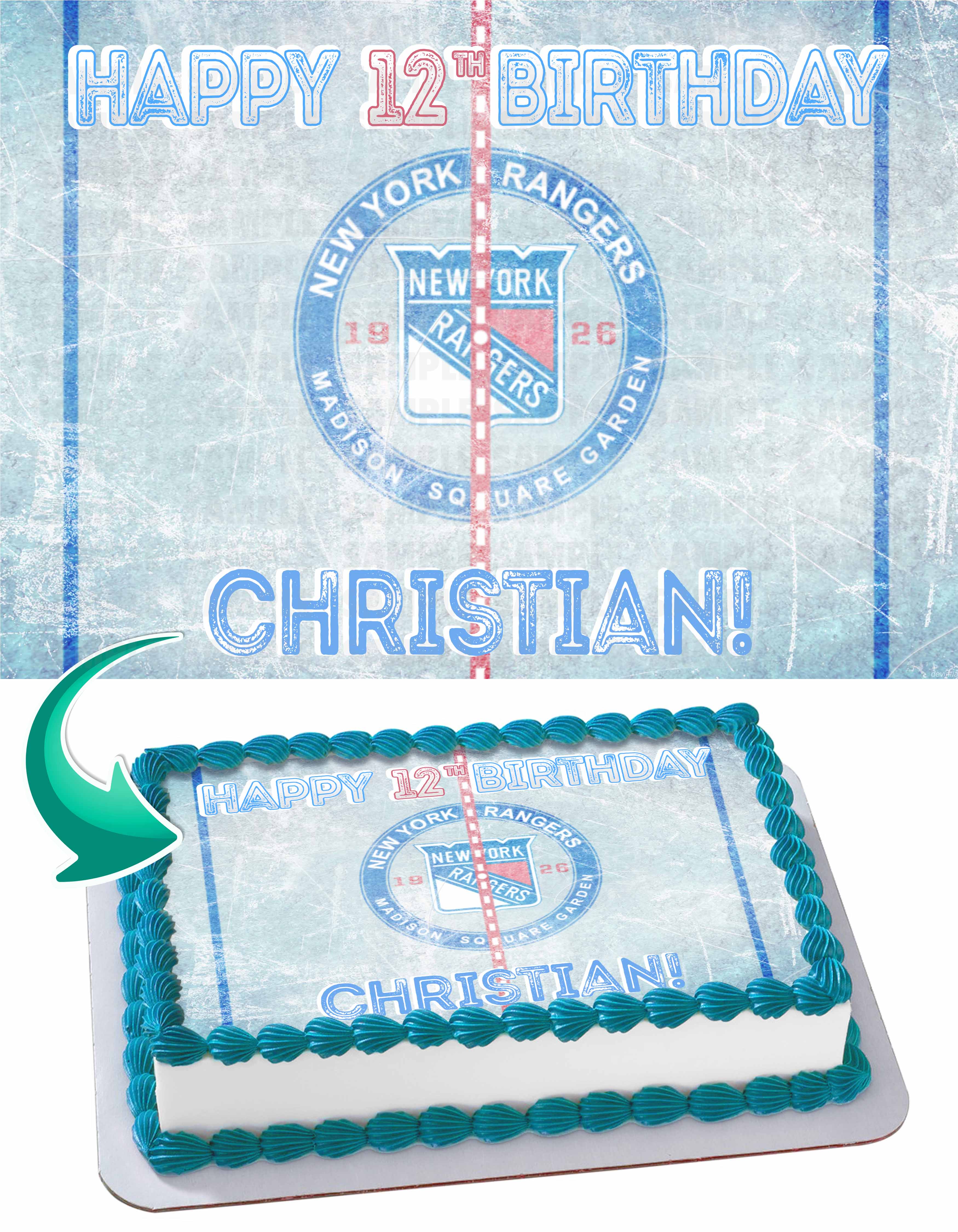 New York Rangerss Edible Cake Toppers – Ediblecaketopper