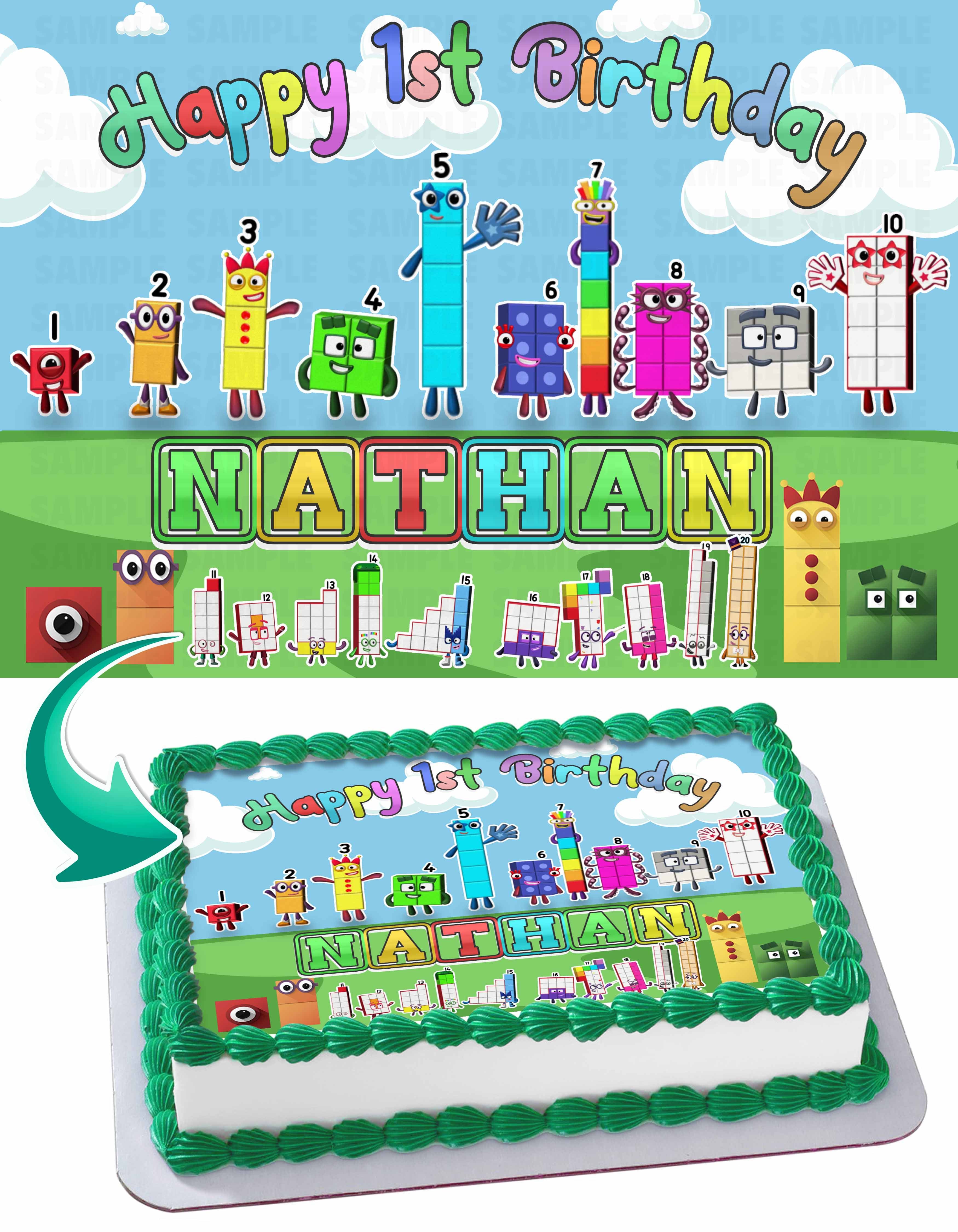 Number Blocks Edible Cake Toppers – Ediblecaketopper