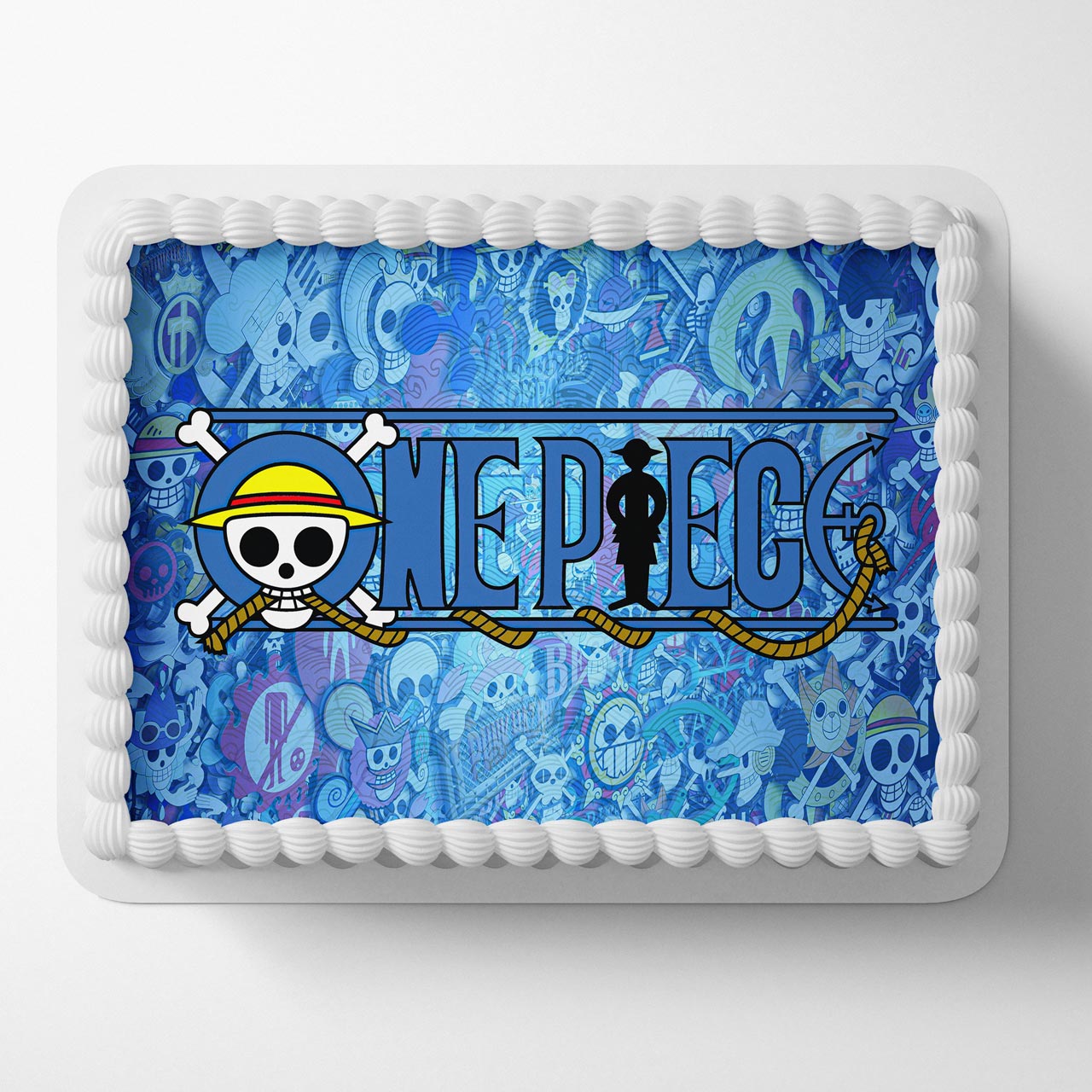 One Piece Logo OLB Edible Cake Topper | Personalized Frosting Sheet ...