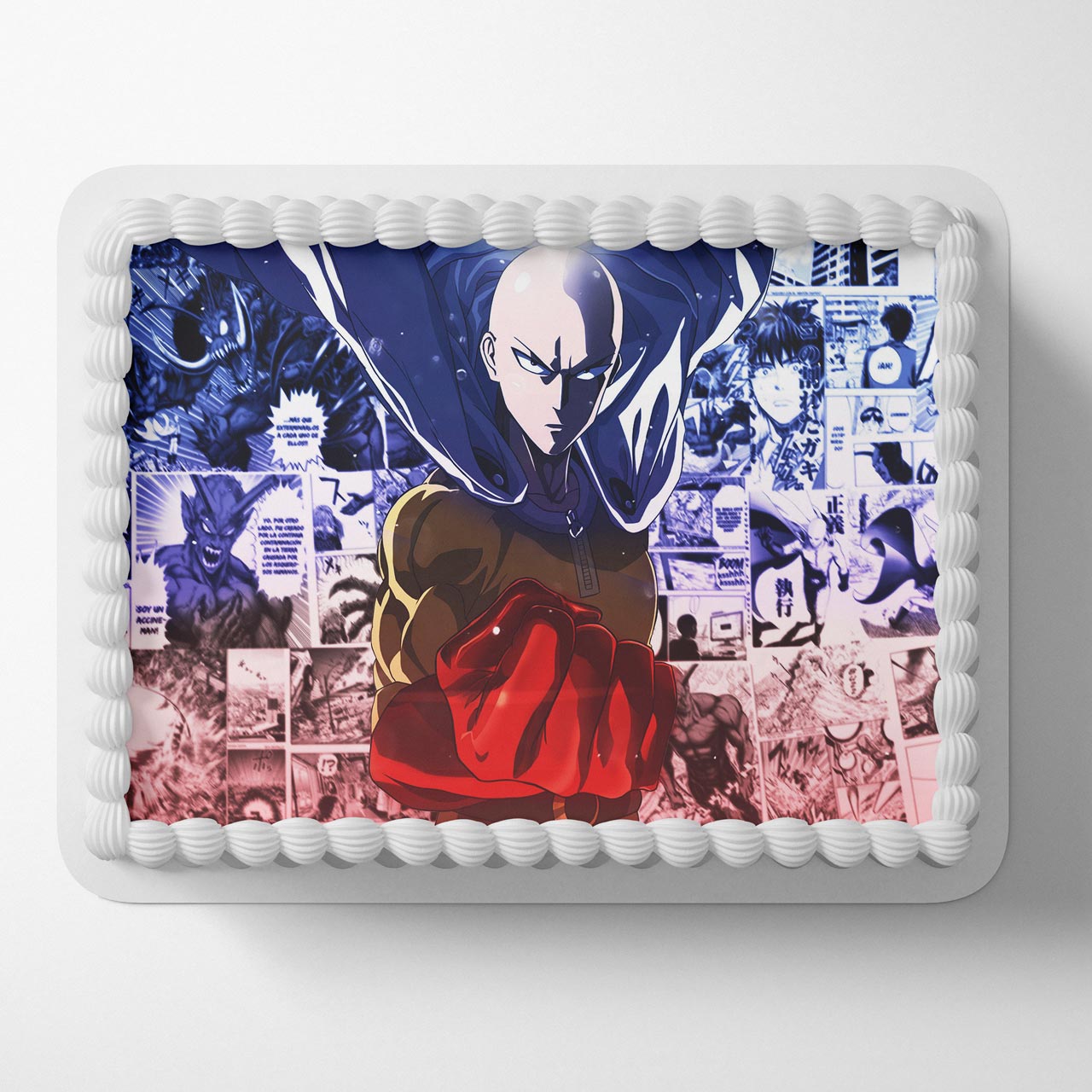 One Punch Man OPG Edible Cake Topper | Personalized Frosting Sheet ...