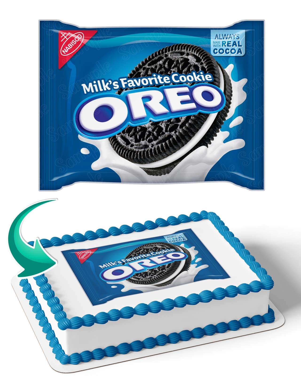 Oreo Chocolate Cocoa Cake Deco Wrap Edible Cake Toppers – Ediblecaketopper