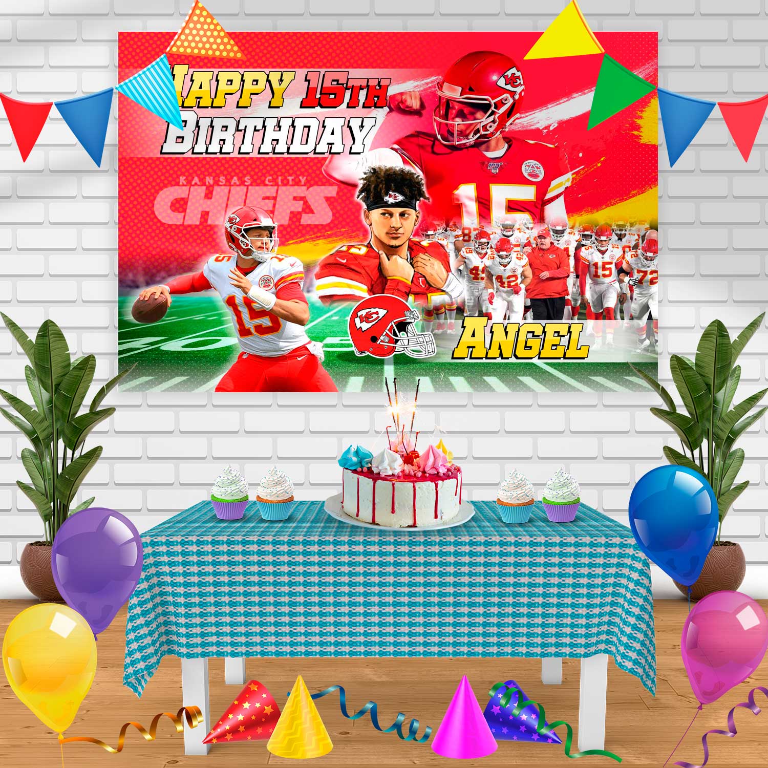 Patrick Mahomes Kansas City Chiefs Birthday Banner Personalized Party ...