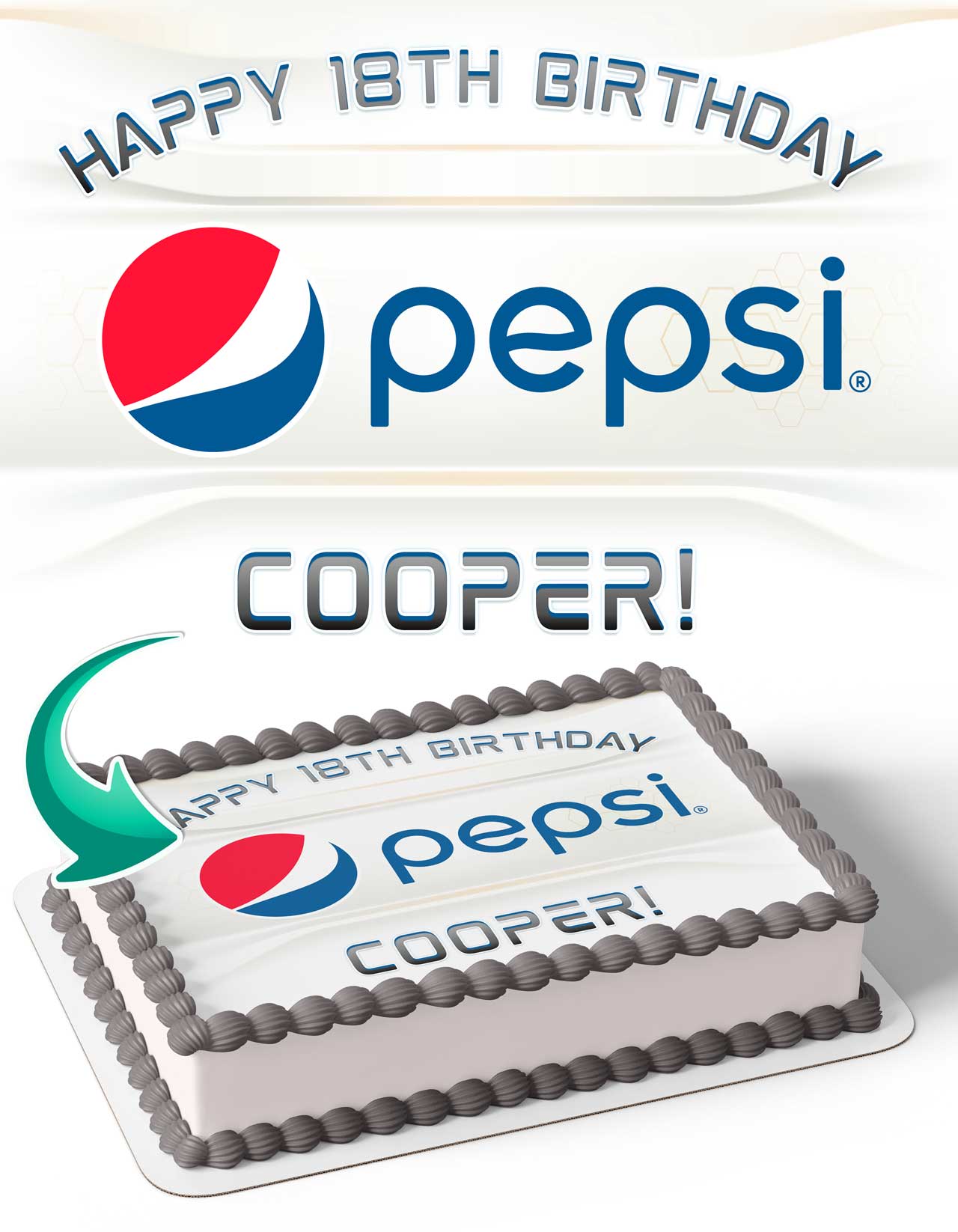 Pepsi Edible Cake Toppers – Ediblecaketopper
