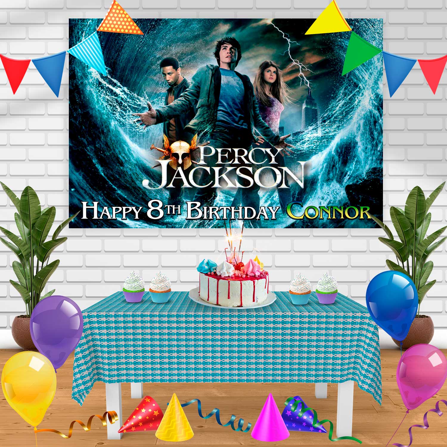 Percy Jackson Birthday Banner Personalized Party Backdrop Decoration ...