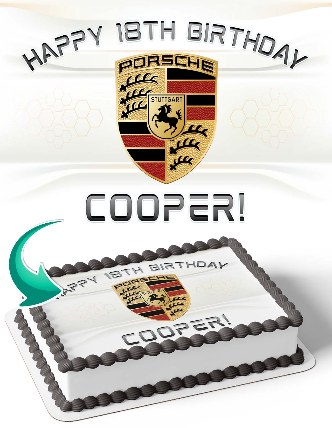 Porsche Cars Edible Cake Toppers – Ediblecaketopper