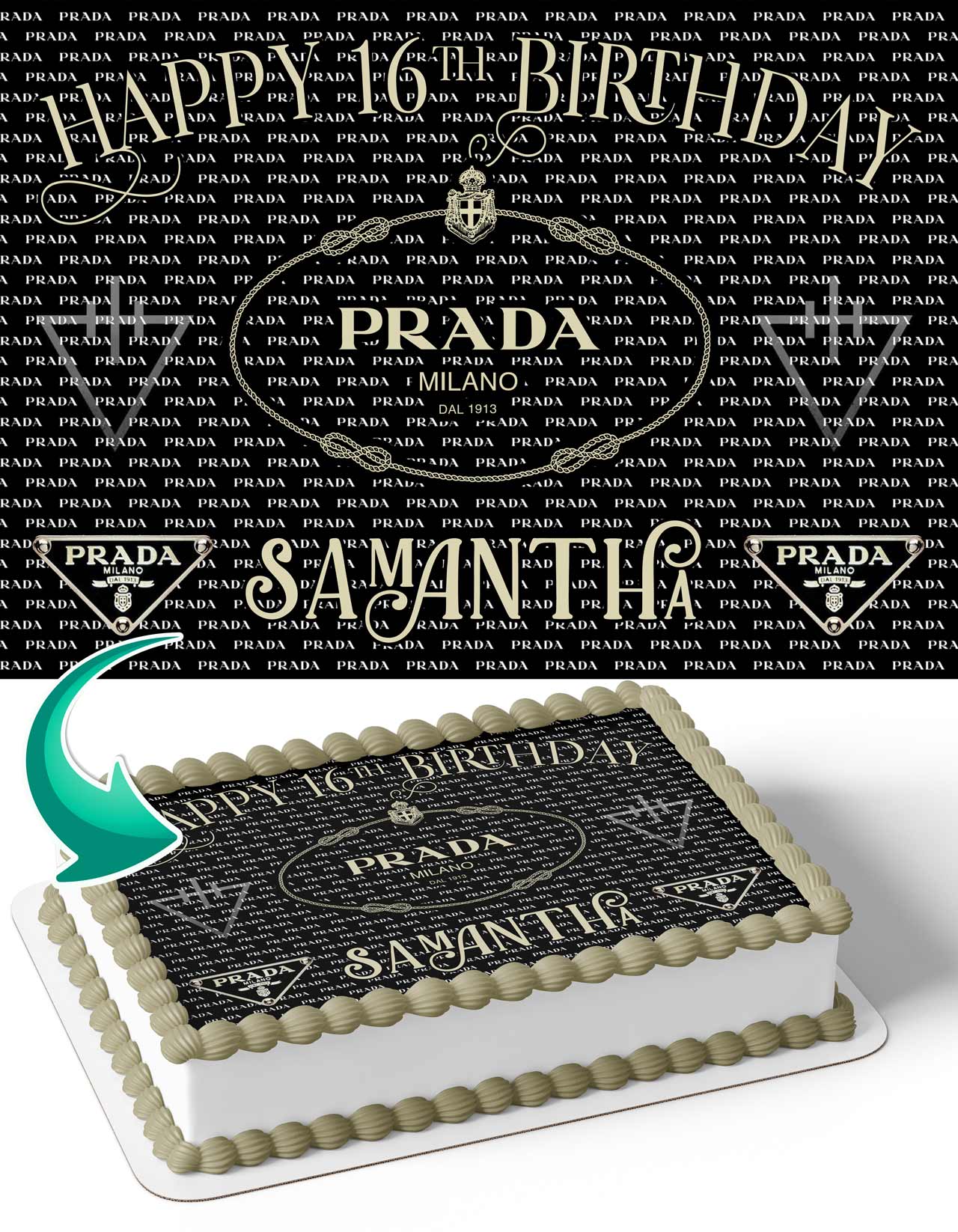 Prada Milano Edible Cake Toppers – Ediblecaketopper