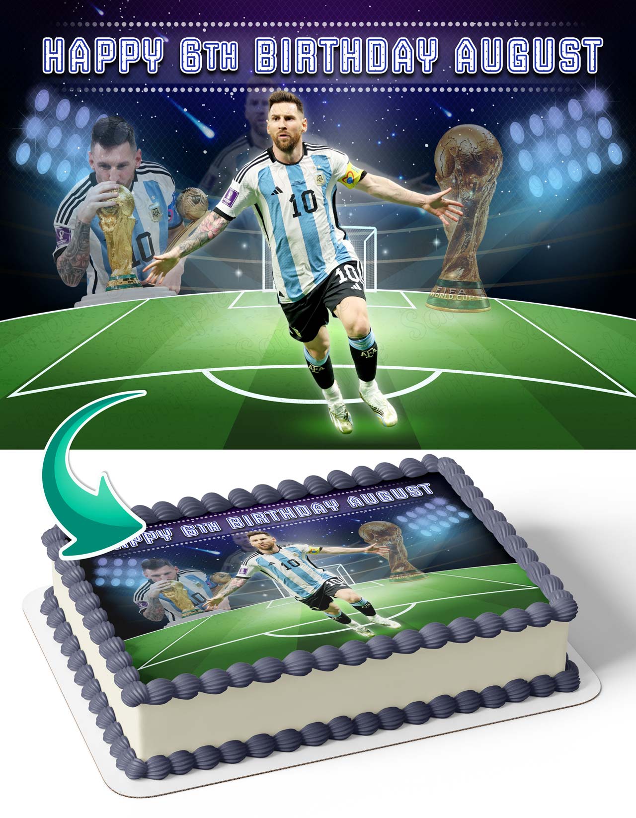 Lionel Messi Argentina Edible Cake Toppers – Ediblecaketopper