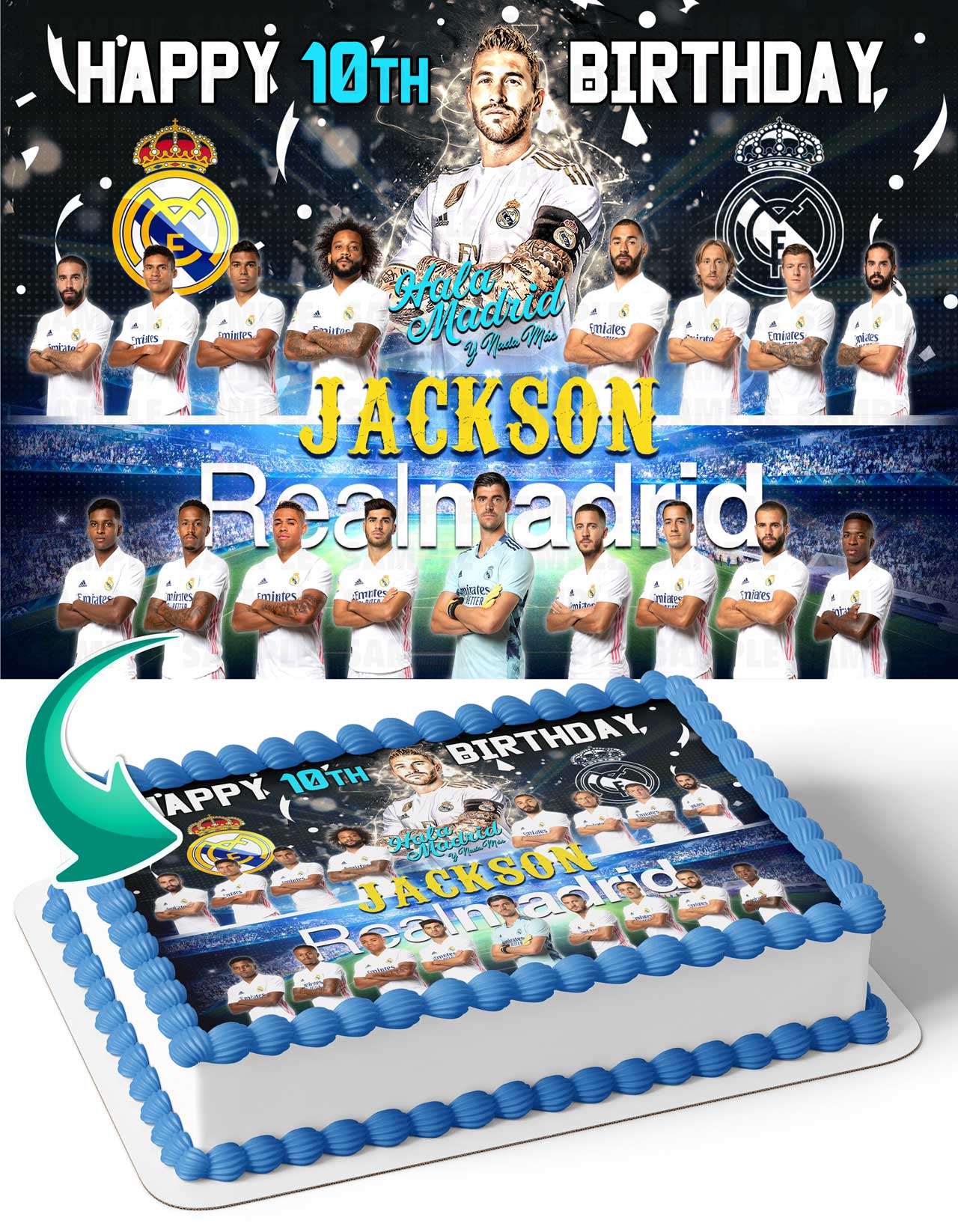 Real Madrid RM Edible Cake Toppers – Ediblecaketopper