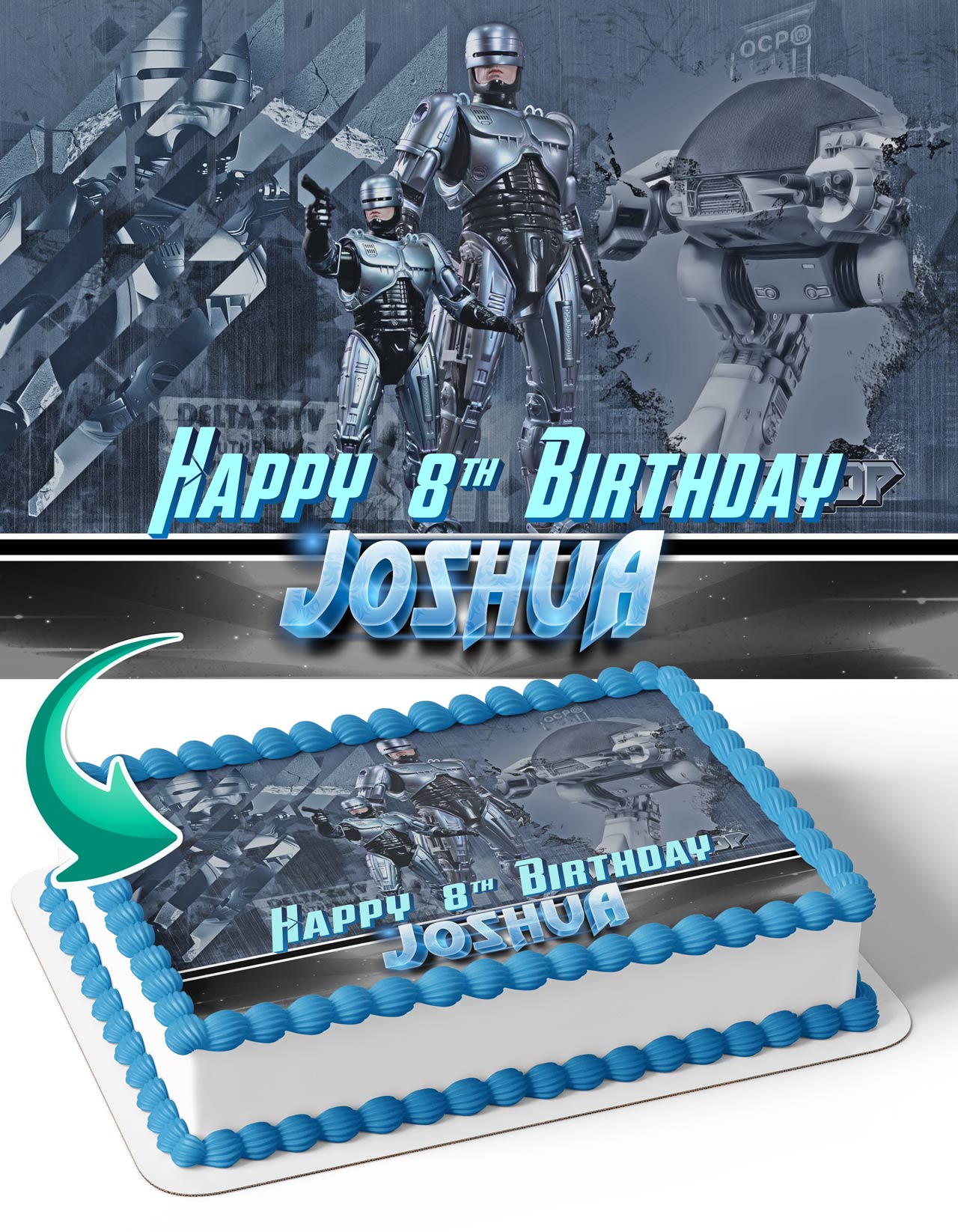 Robocop Edible Cake Toppers – Ediblecaketopper