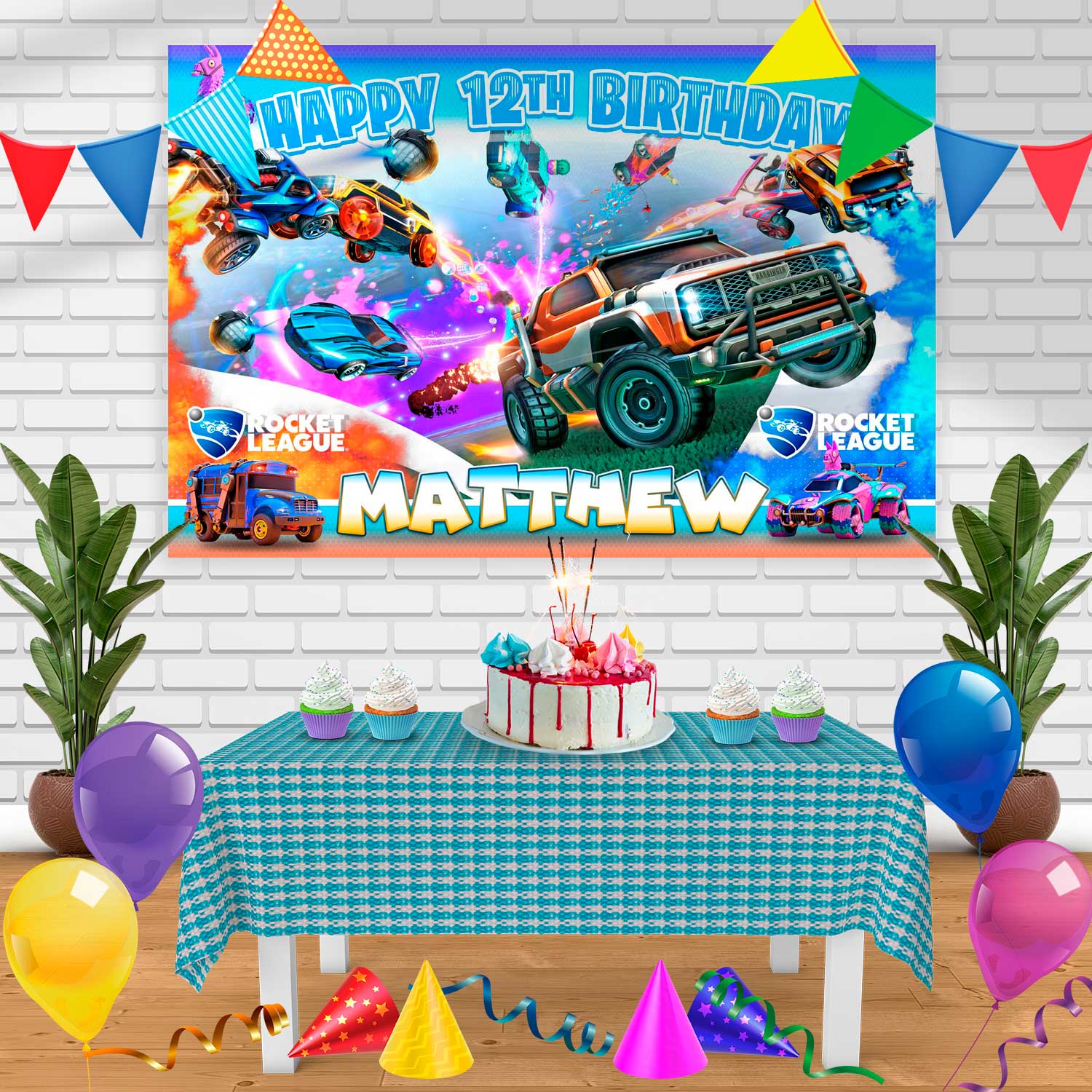Rocket League Llama Rama 2021 Birthday Banner Personalized Party Backd ...