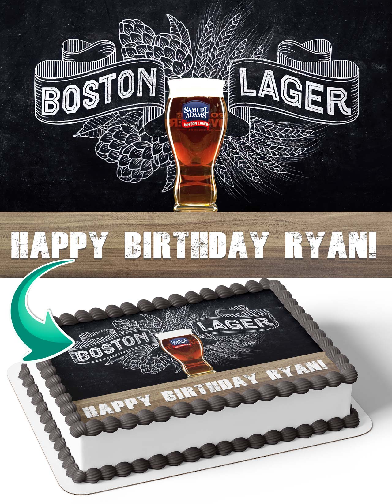 Samuel Adams Beer Edible Cake Toppers – Ediblecaketopper