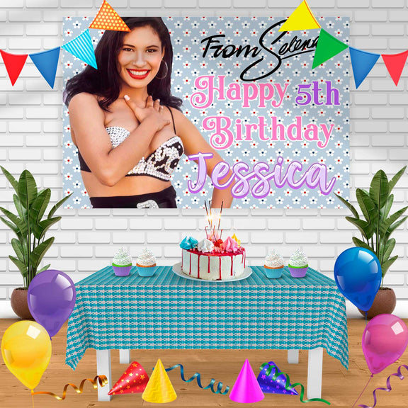 Selena Quintanilla Birthday Banner Personalized Party Backdrop Decorat ...