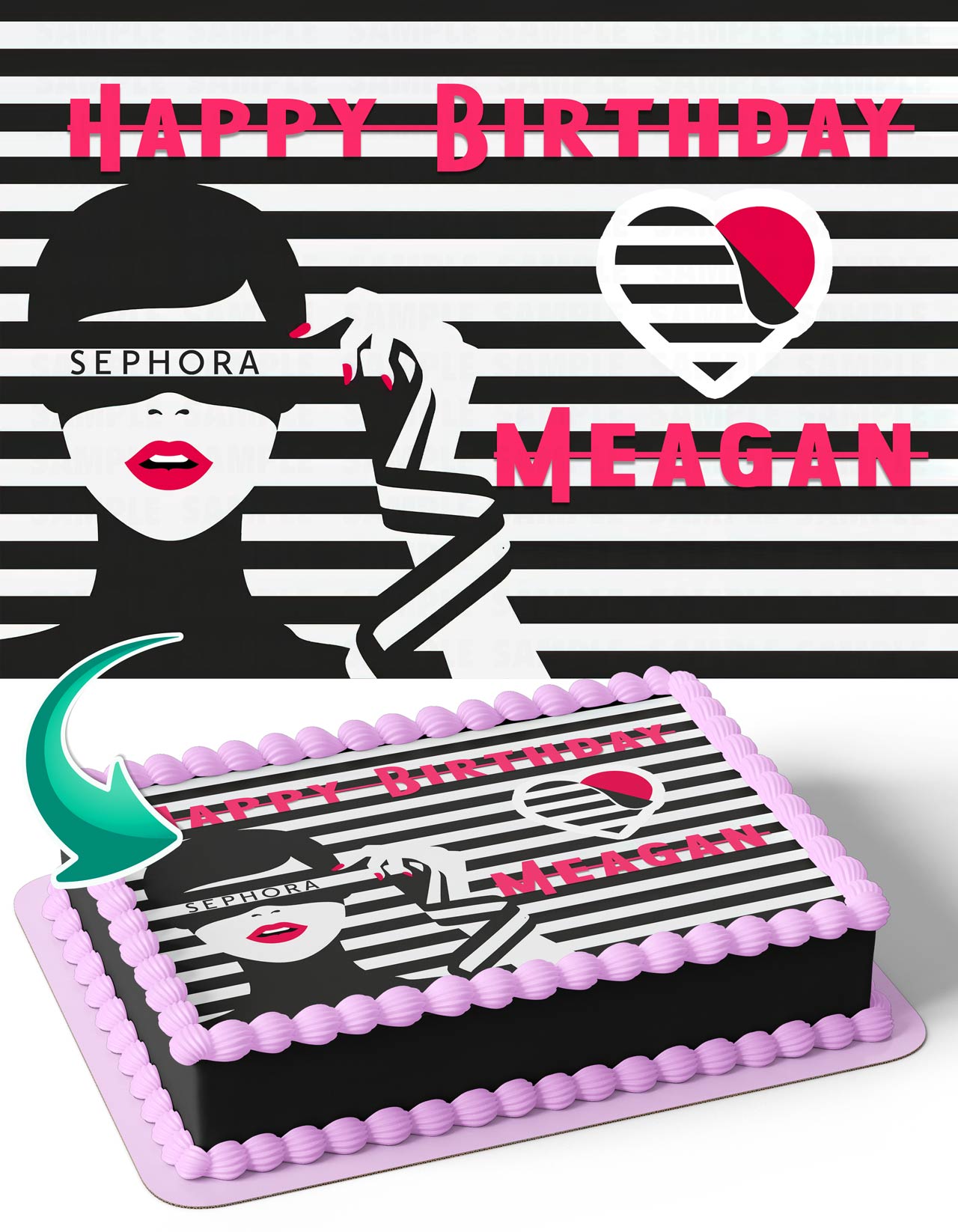Sephora Make Up Fashion Edible Cake Toppers – Ediblecaketopper