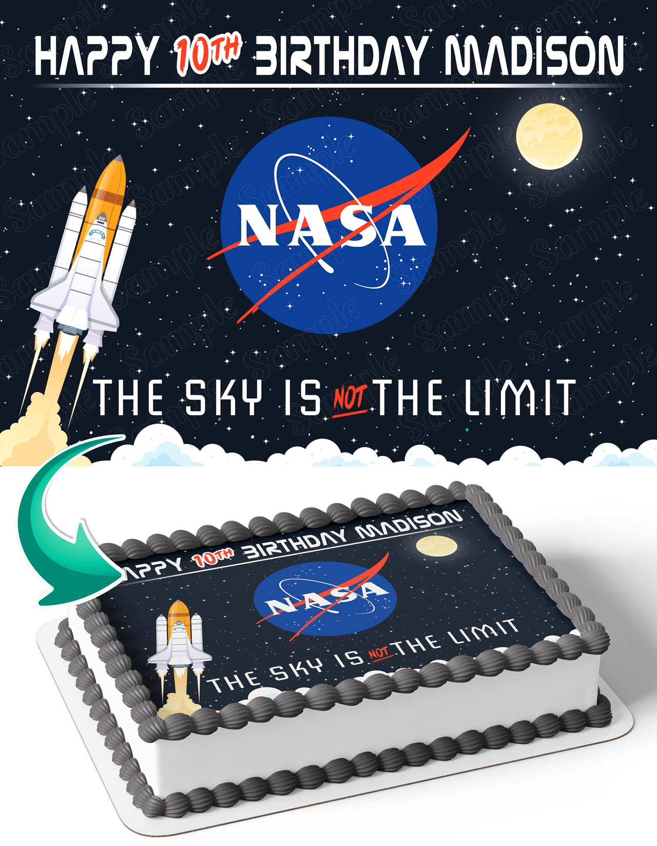 Space Galaxy Nasa Universe Edible Cake Toppers – Ediblecaketopper