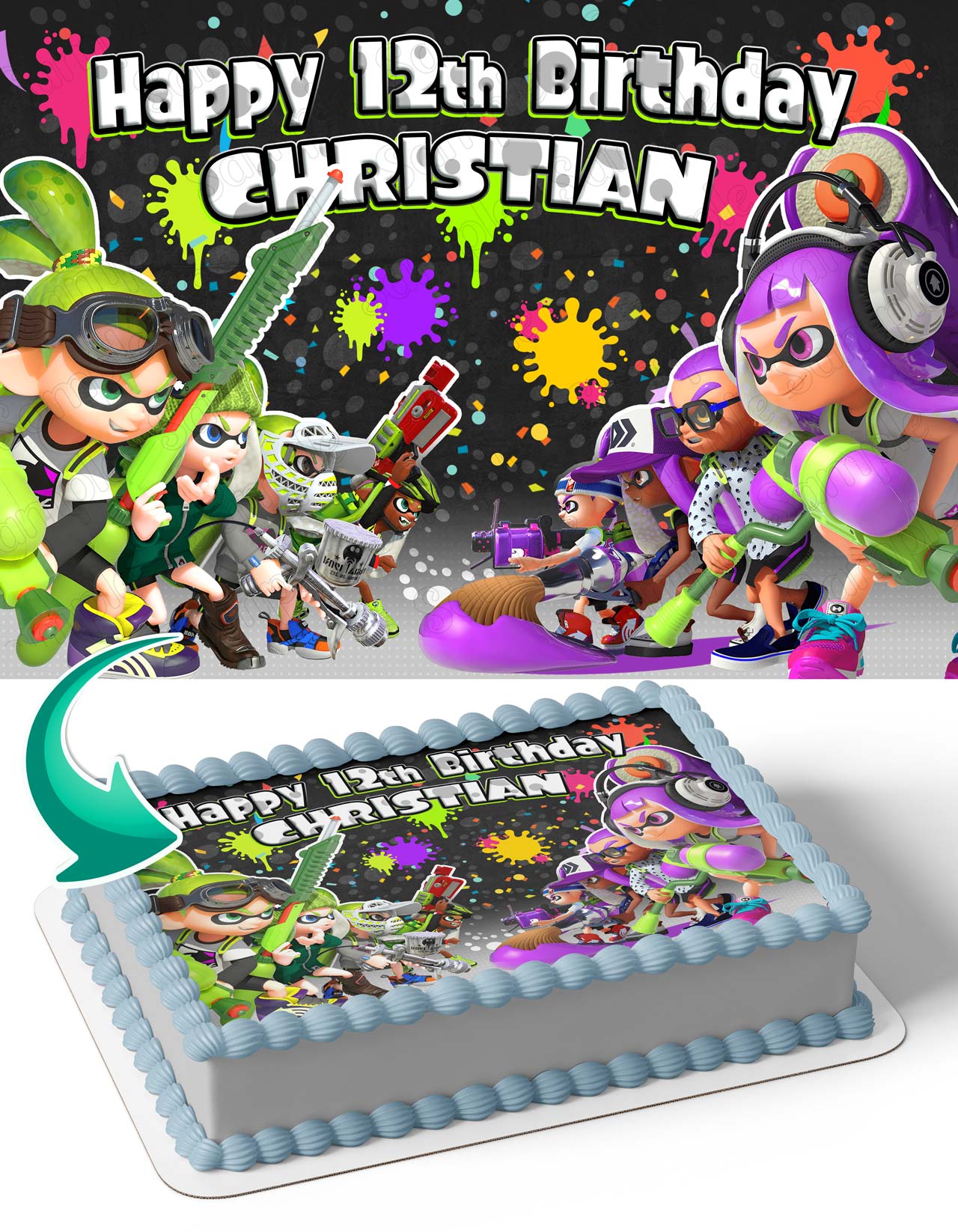 Splatoon Chapter 3 Edible Cake Toppers – Ediblecaketopper