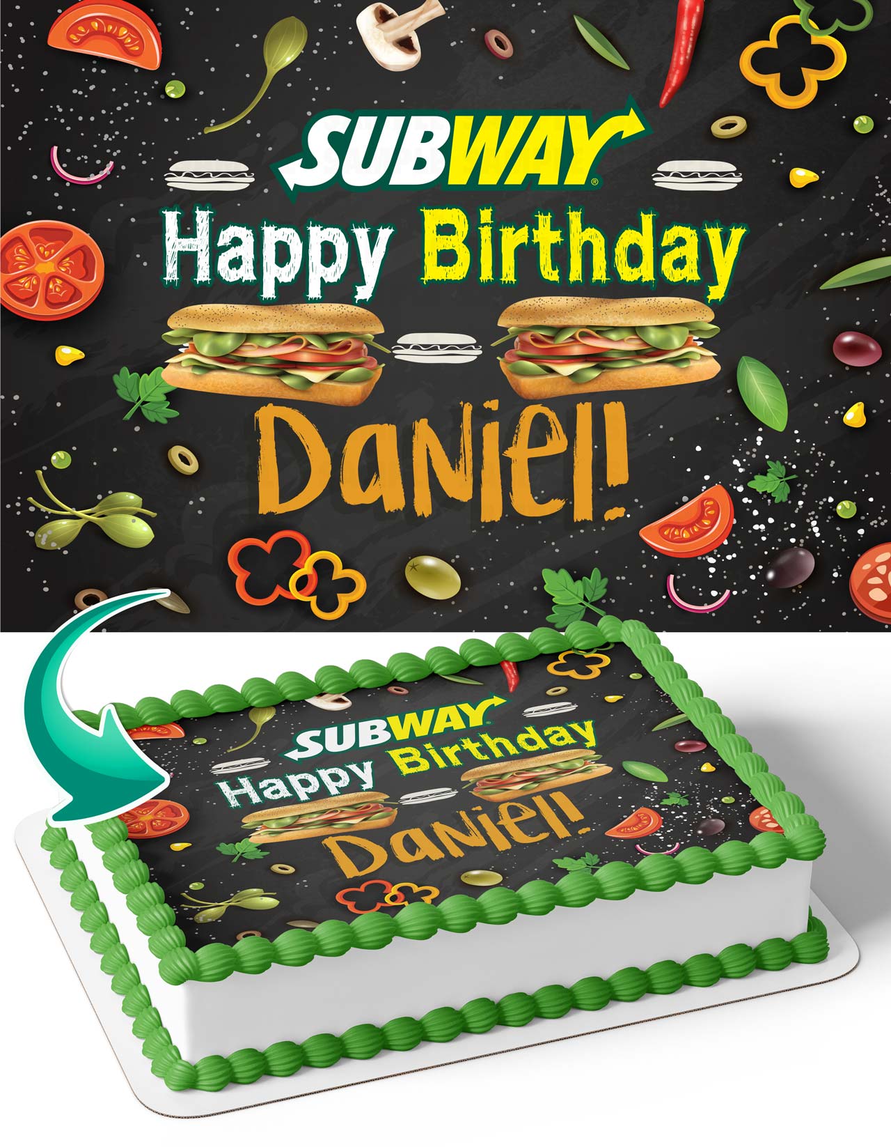 Subway Sandwich Edible Cake Toppers – Ediblecaketopper