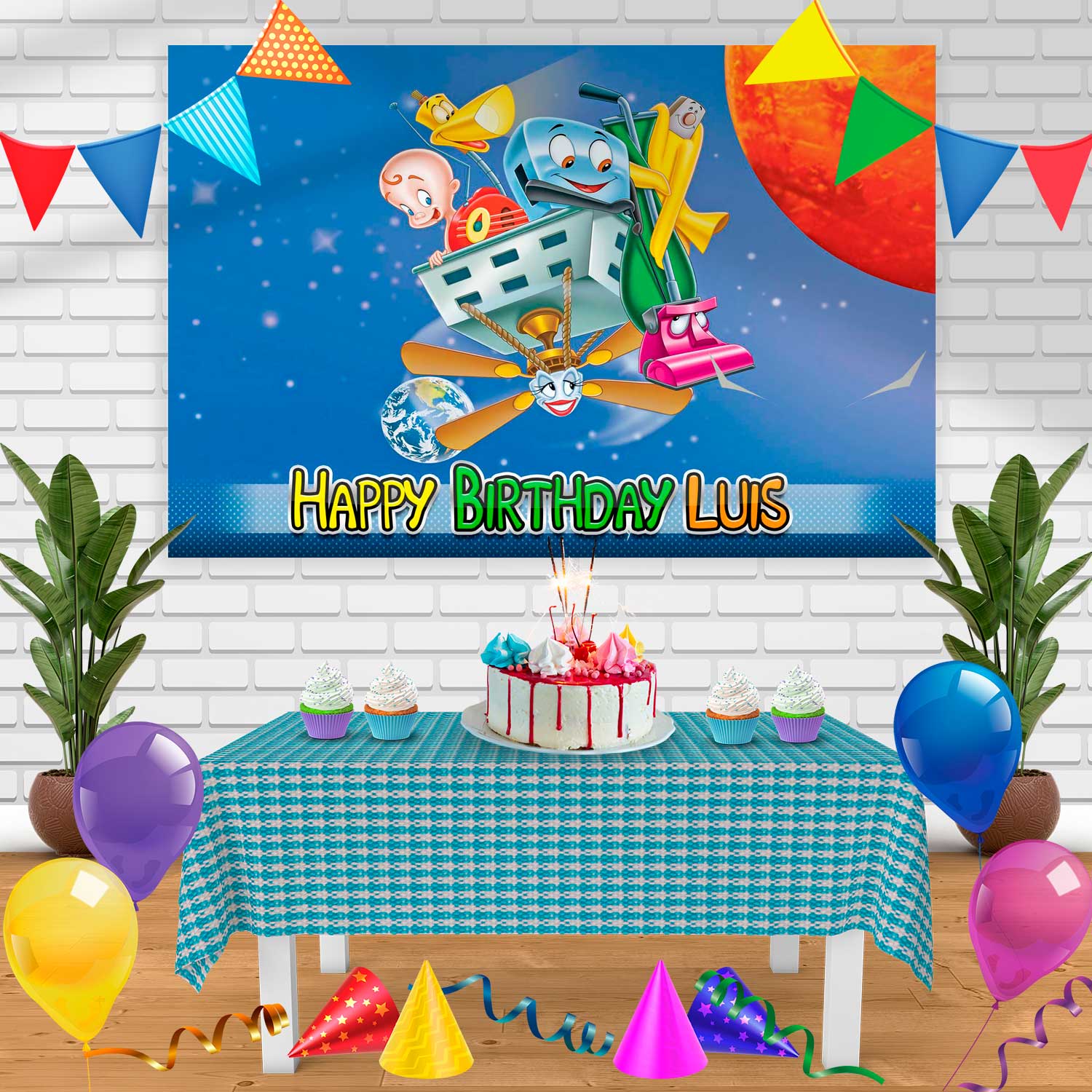 The brave Toaster Birthday Banner Personalized Party Backdrop Decorati ...
