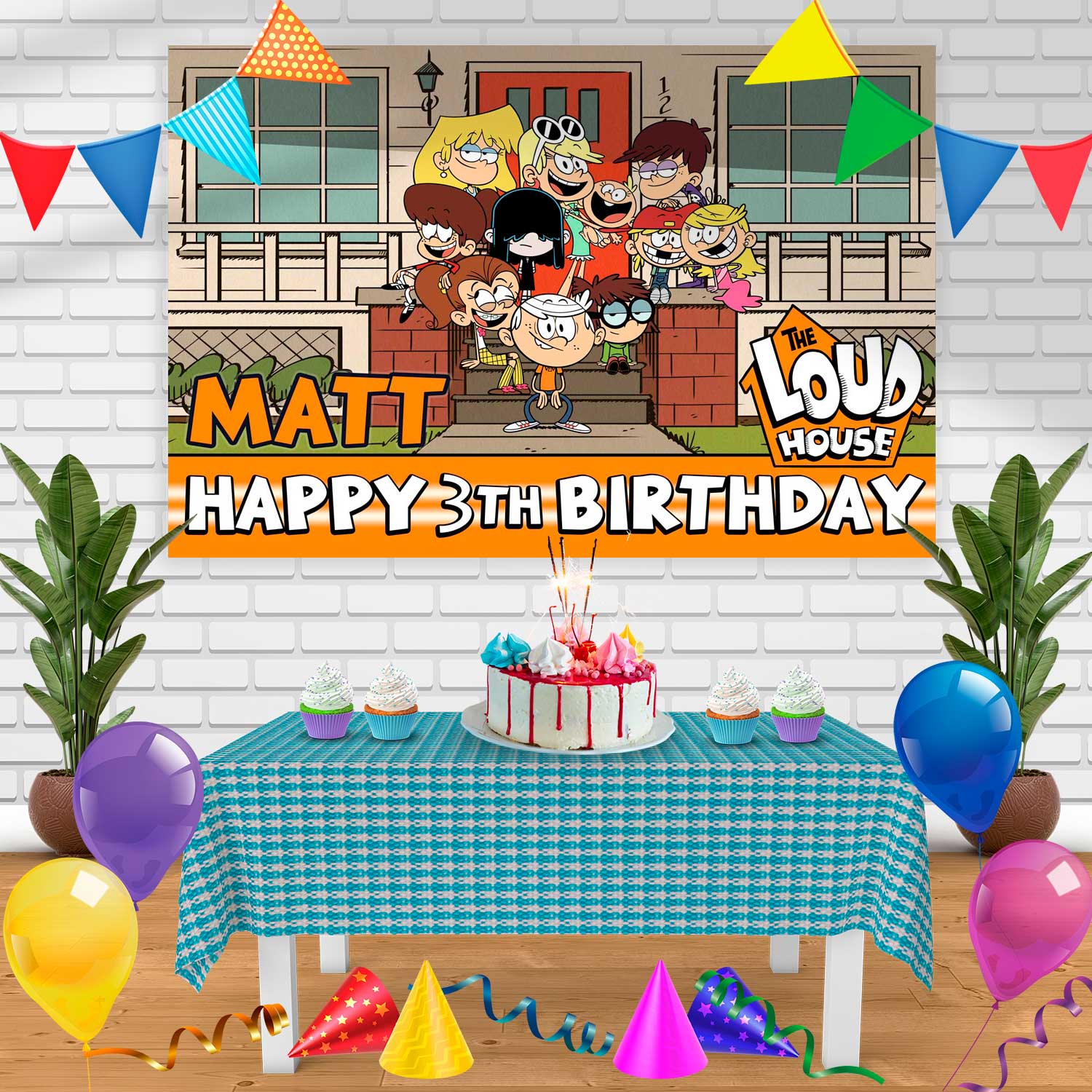 the loud house Birthday Banner Personalized Party Backdrop Decoration ...
