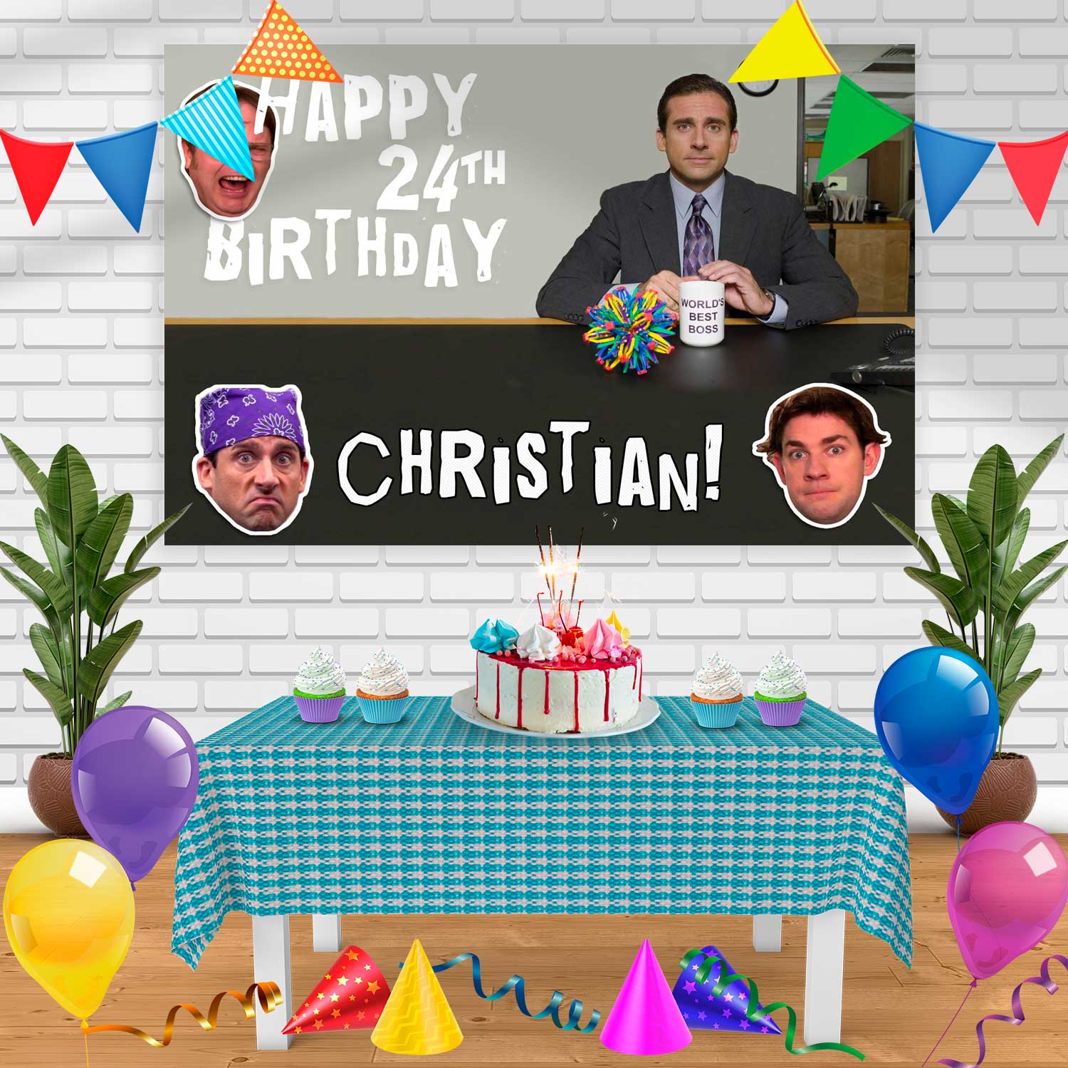 The Office Birthday Banner Personalized Party Backdrop Decoration ...