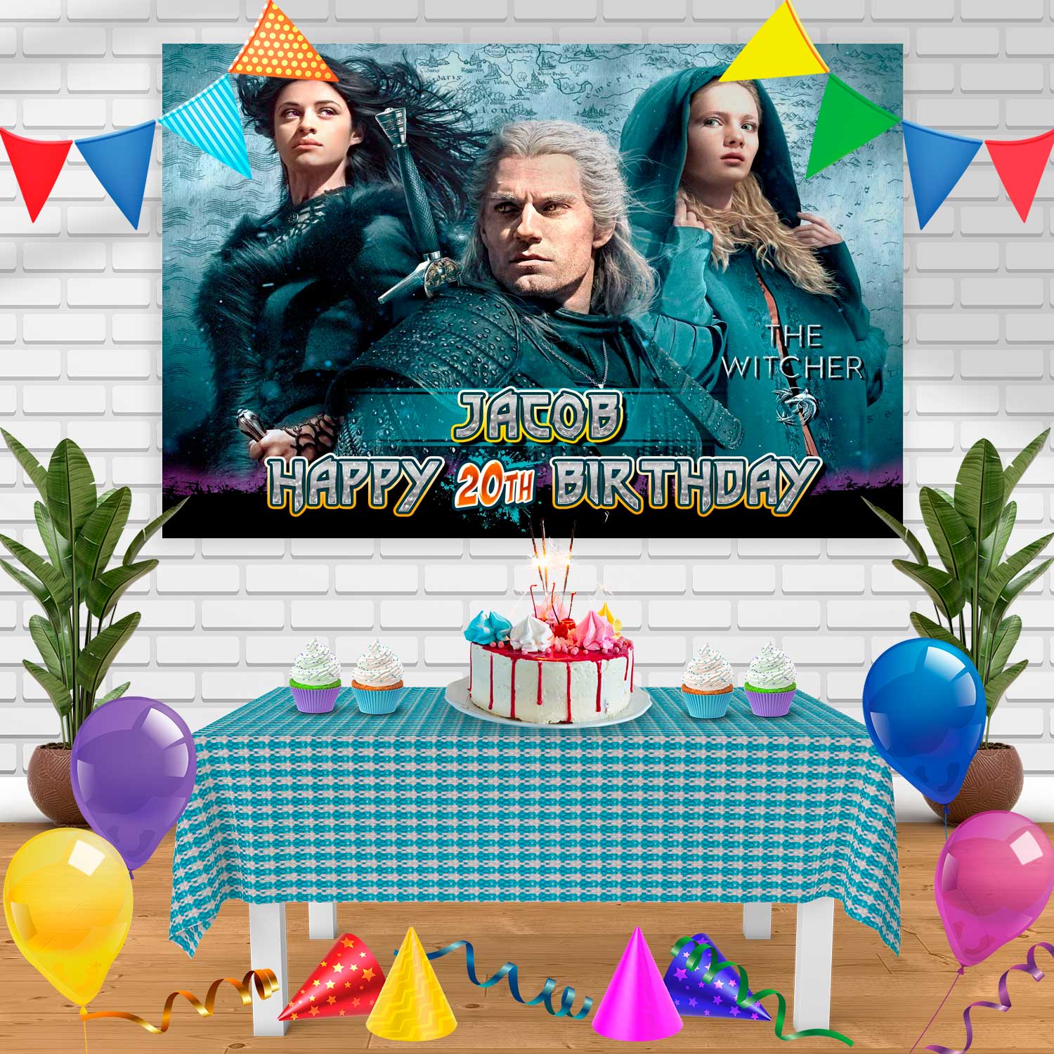 The Witcher TV Show 2019 Birthday Banner Personalized Party Backdrop D ...