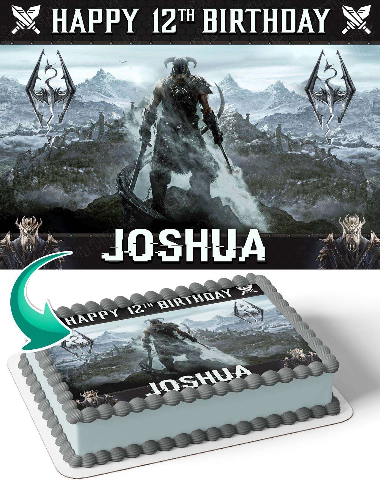 The Elder Scrolls V Skyrim Edible Cake Toppers – Ediblecaketopper