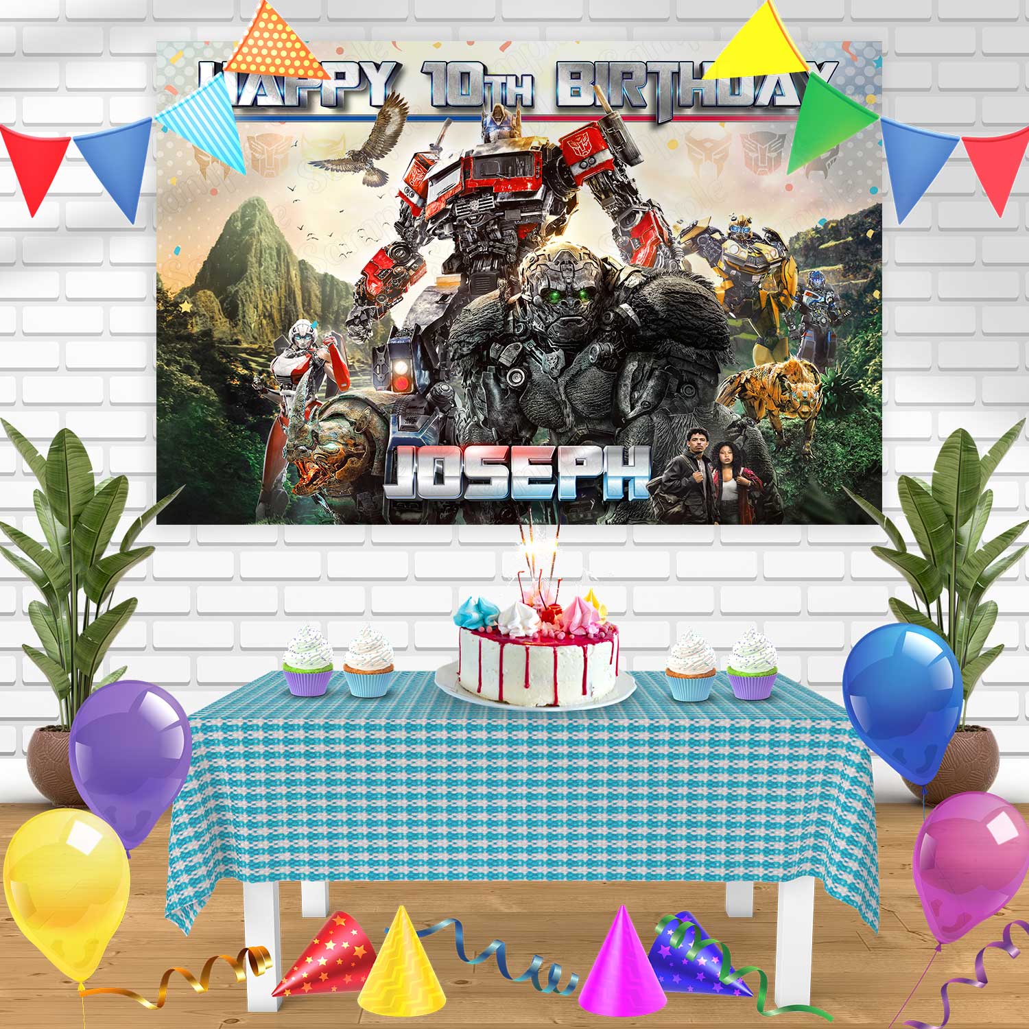 Transformers Rise Of The Beast Optimus Prime Bn Birthday Banner Person ...