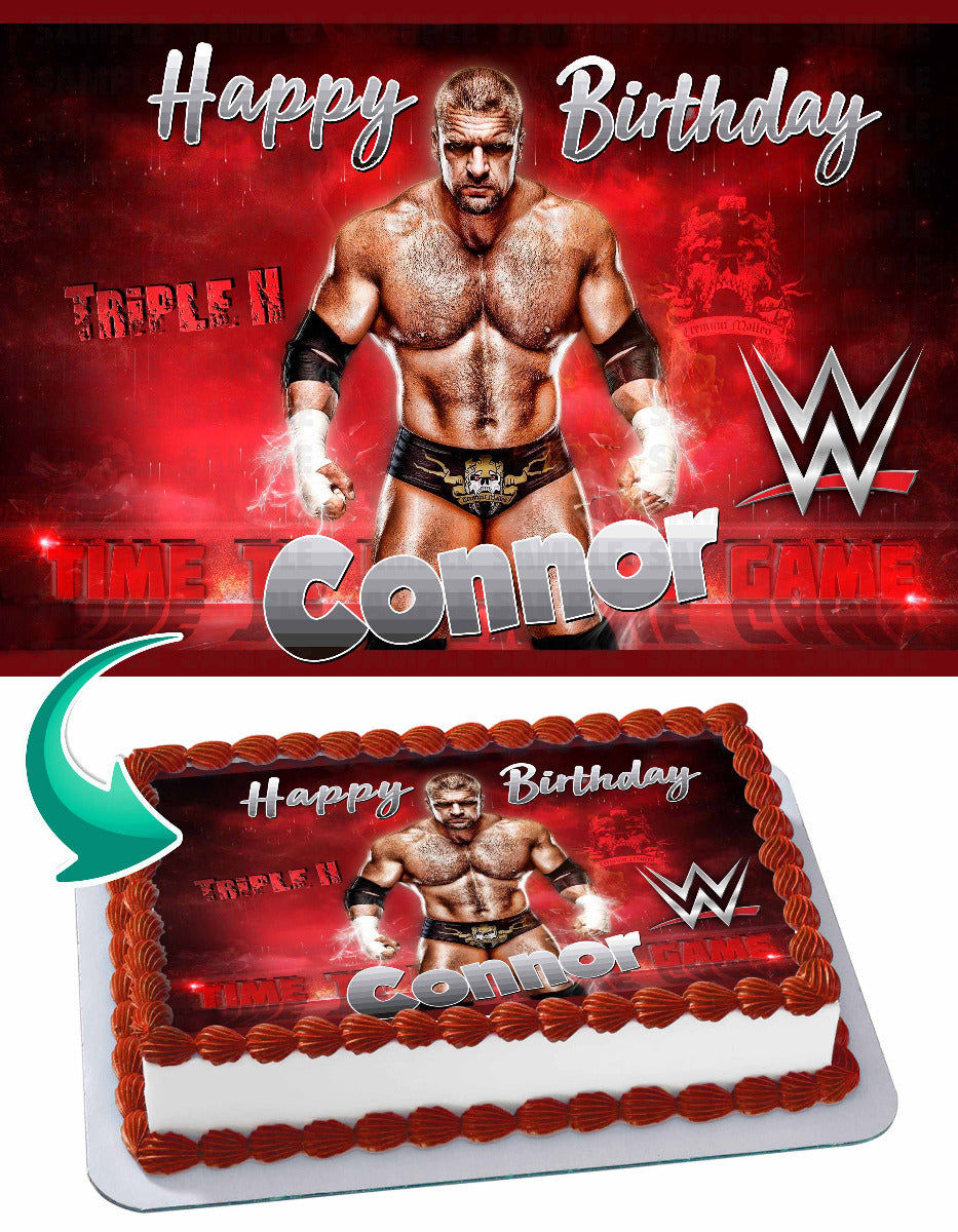 Triple H WrestleMania WWE Edible Cake Toppers – Ediblecaketopper