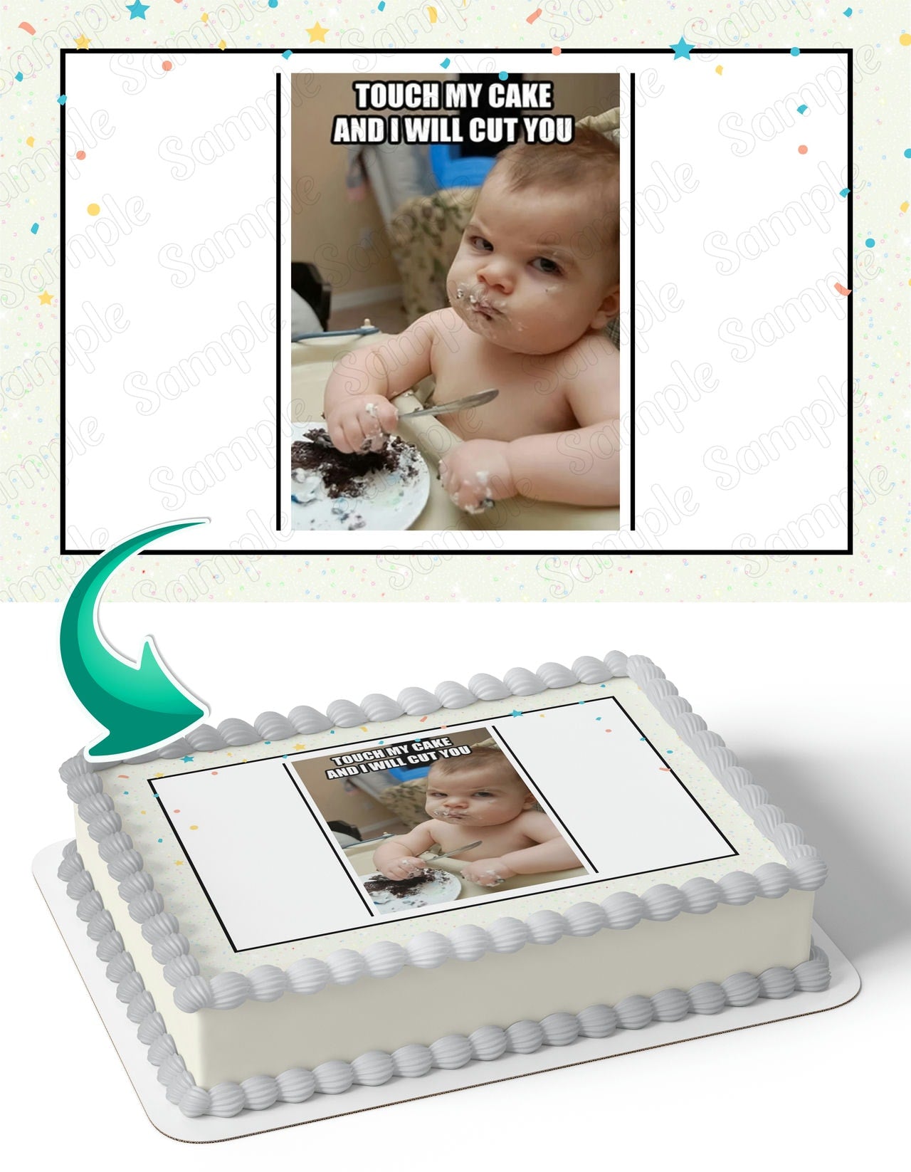 Baby Eating Cake Meme Edible Cake Toppers – Ediblecaketopper