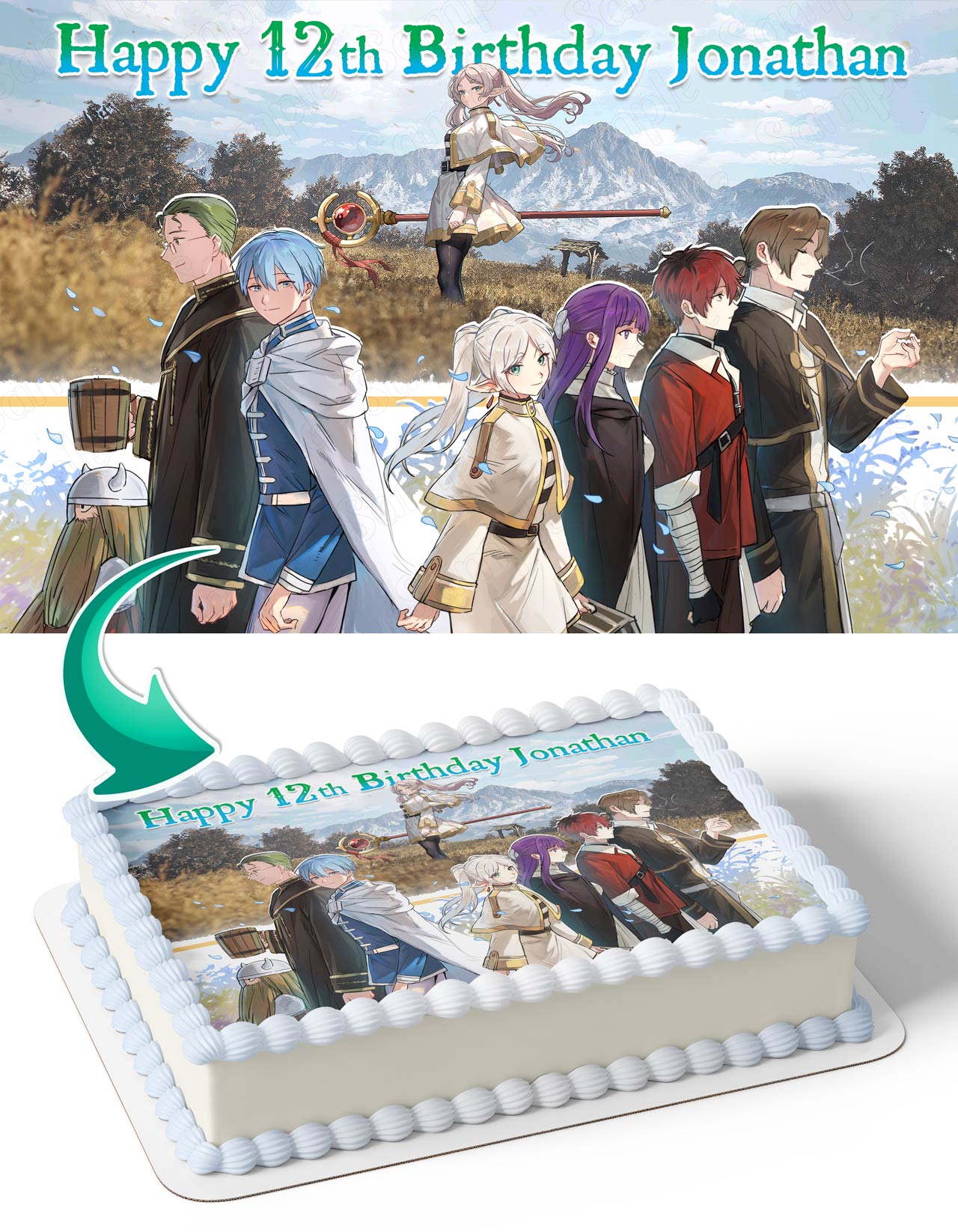 Frieren Beyond Journeys End Anime Edible Cake Toppers – Ediblecaketopper