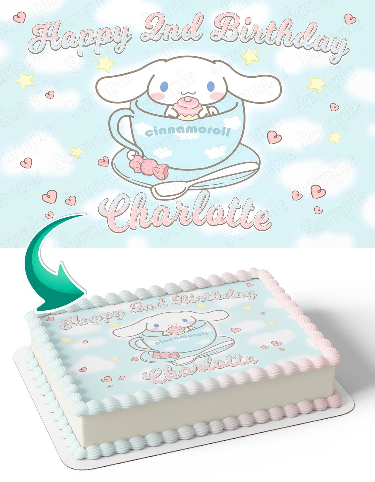 Hello Kitty Cinnamoroll by Sanrio Edible Cake Toppers – Ediblecaketopper