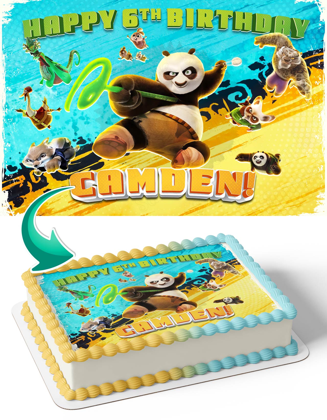 Kung Fu Panda 4 Edible Cake Toppers – Ediblecaketopper