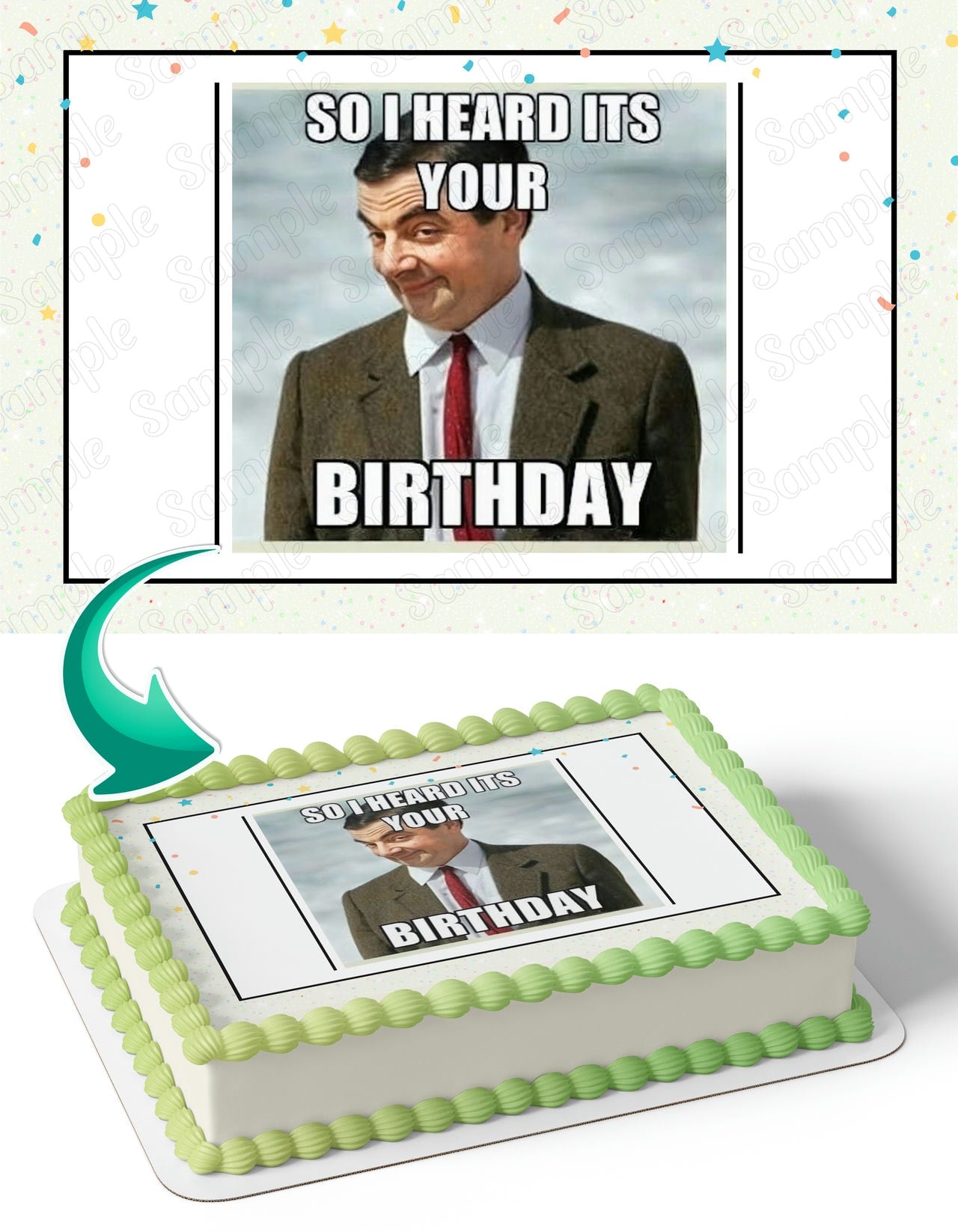 Mr Bean Meme Edible Cake Toppers – Edible Cake Topper Corp