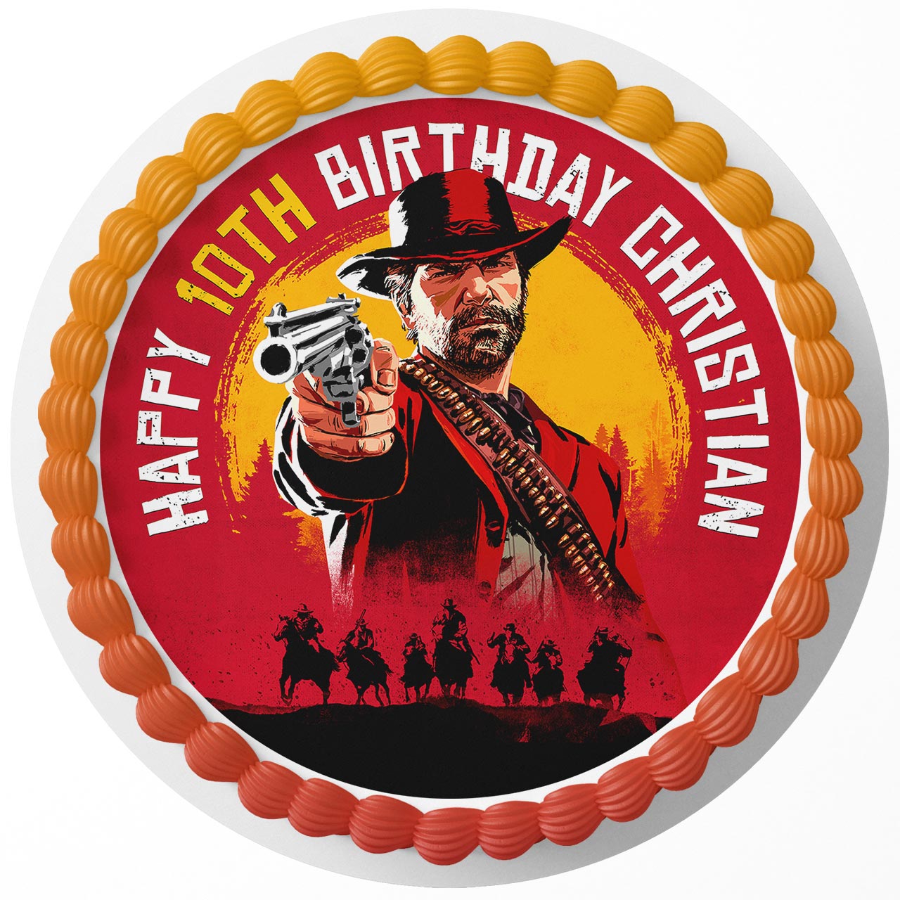 Red Dead Redemption 2 Rd Edible Cake Toppers Round – Ediblecaketopper