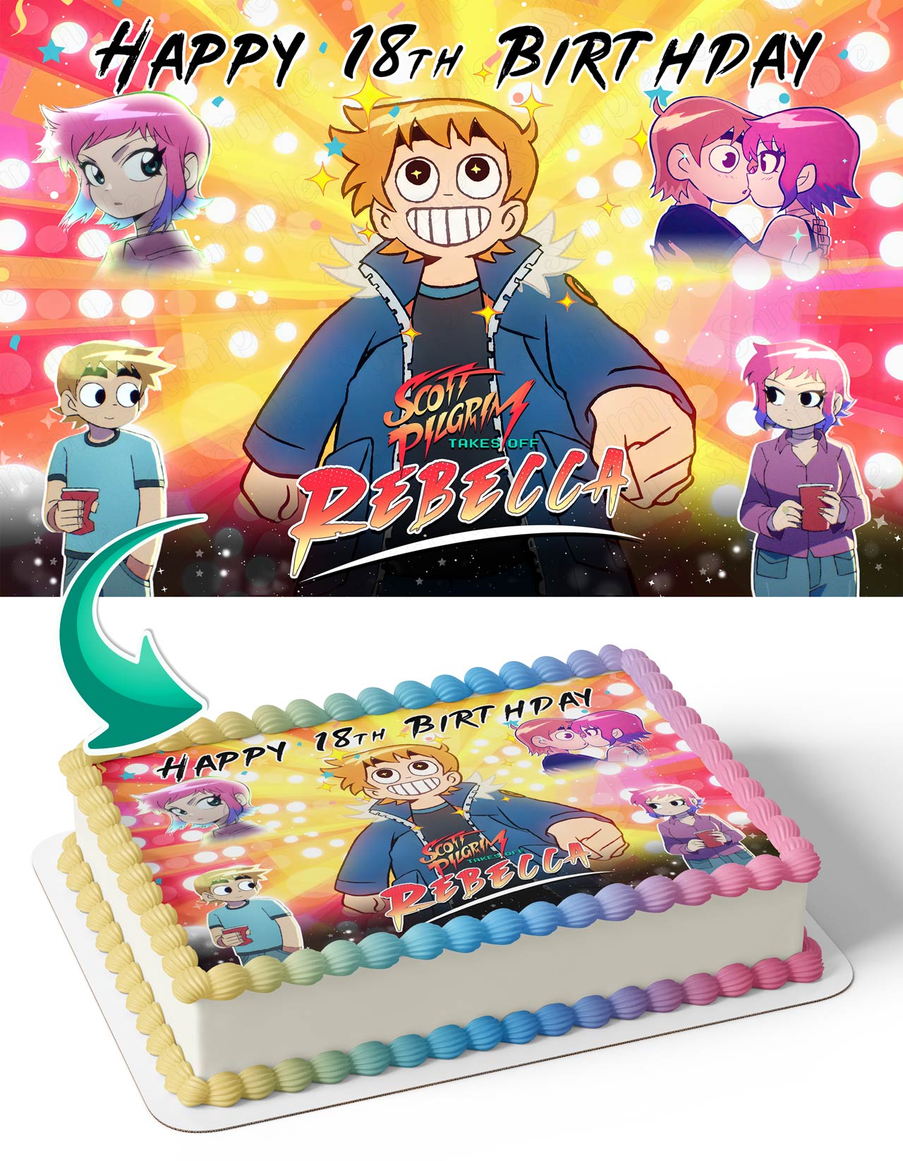 Scott Pilgrim Ramona Takes Off Netflix Edible Cake Toppers ...