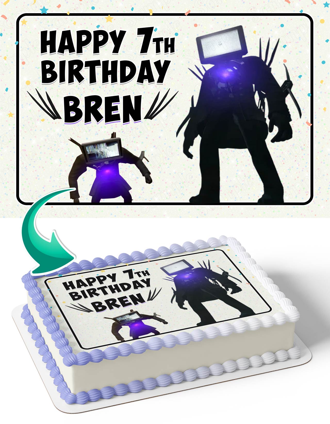 Titan TV Man Skibidi Toilet Edible Cake Toppers – Ediblecaketopper