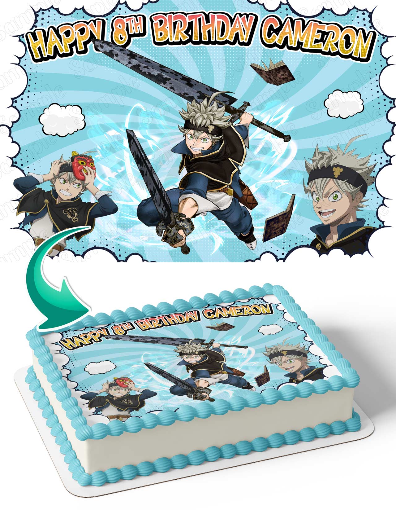 Asta Black Clover Edible Cake Toppers – Ediblecaketopper