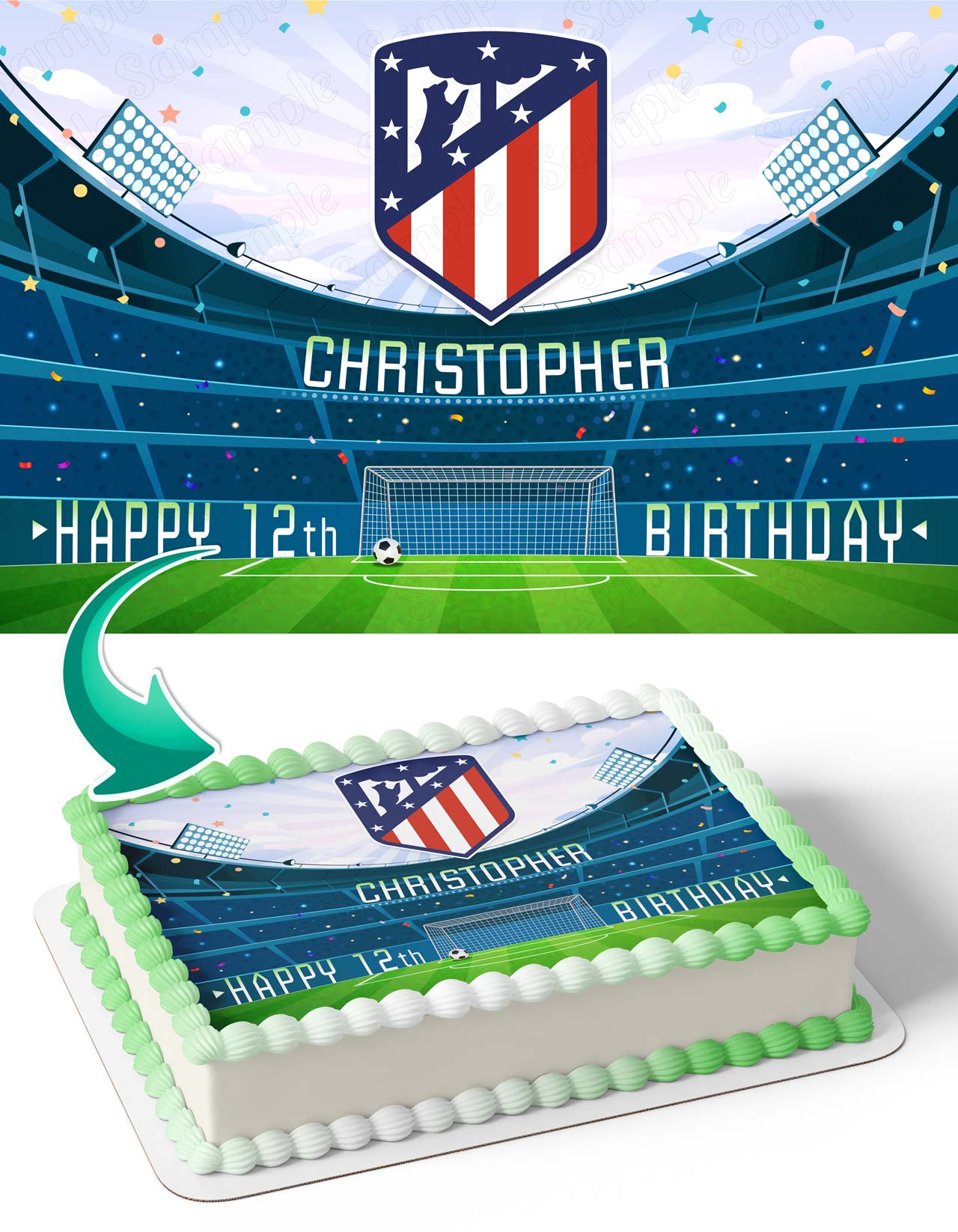 Atletico de Madrid Edible Cake Toppers – Ediblecaketopper