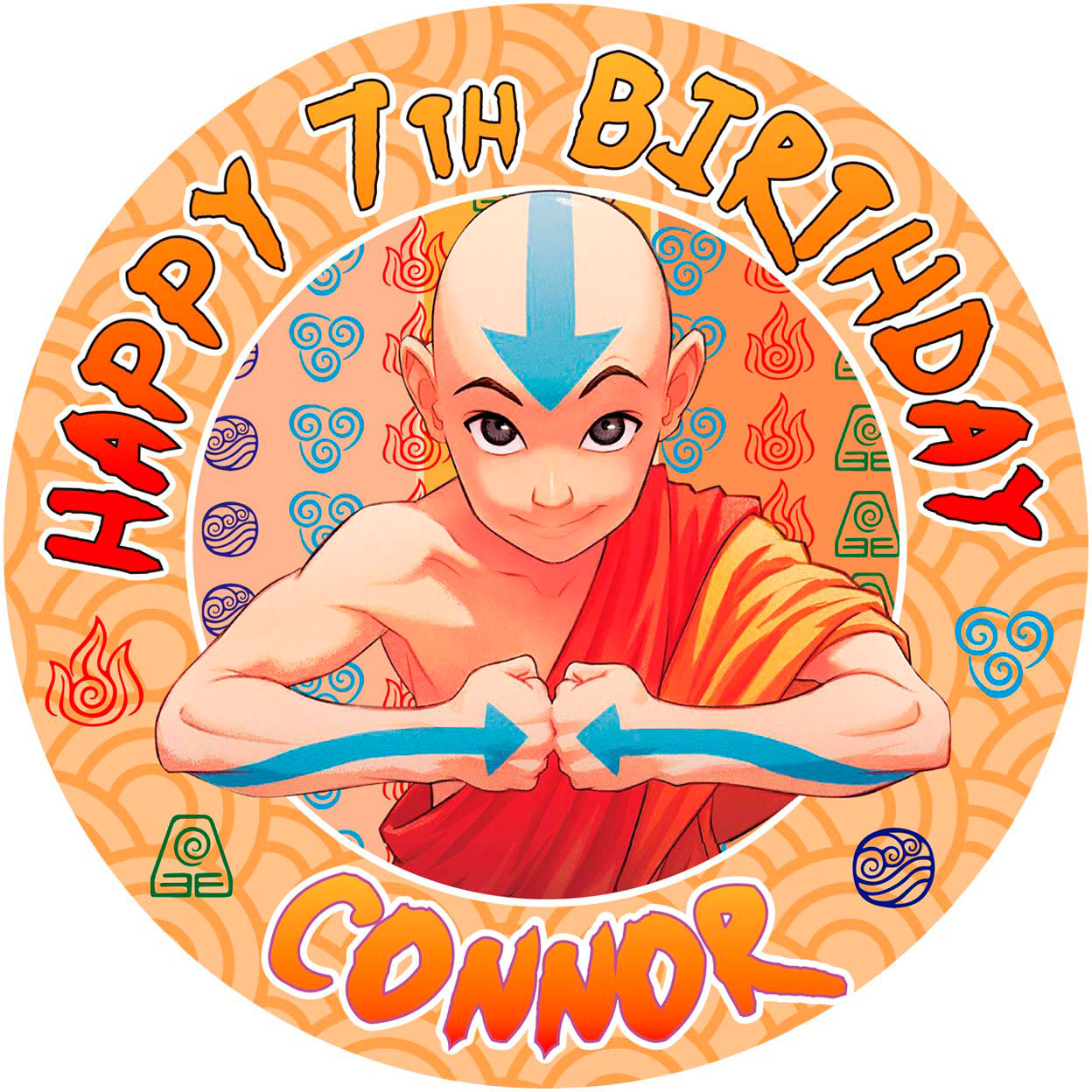 Avatar The Last Airbender Edible Cake Toppers Round – Ediblecaketopper