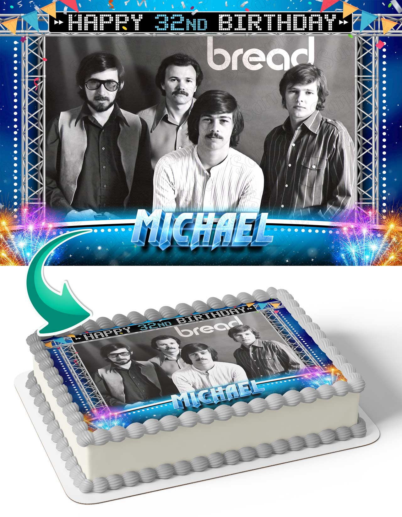 Bread Band Edible Cake Toppers – Ediblecaketopper