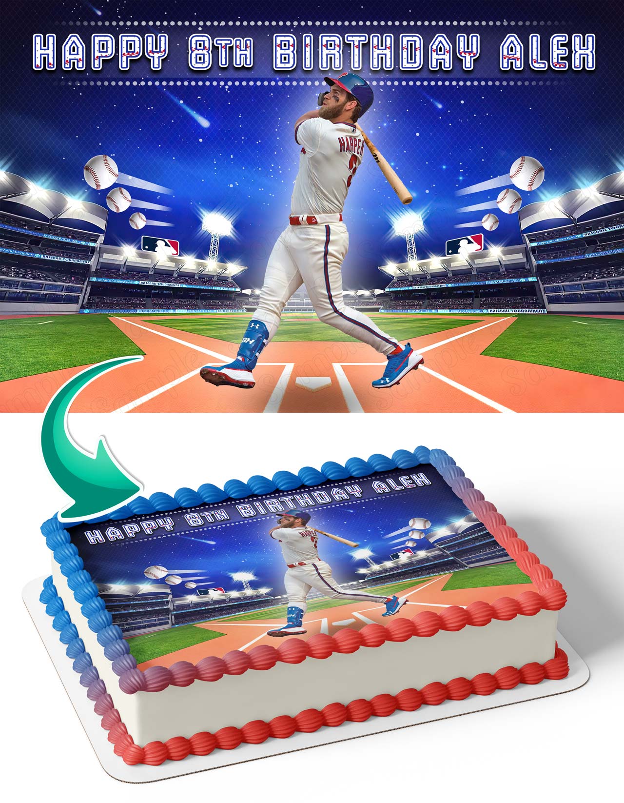 Bryce Harper Phillips Edible Cake Toppers – Ediblecaketopper