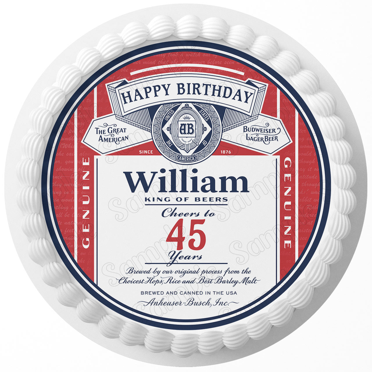 Beer Lovers Fan Edible Cake Toppers Round – Ediblecaketopper