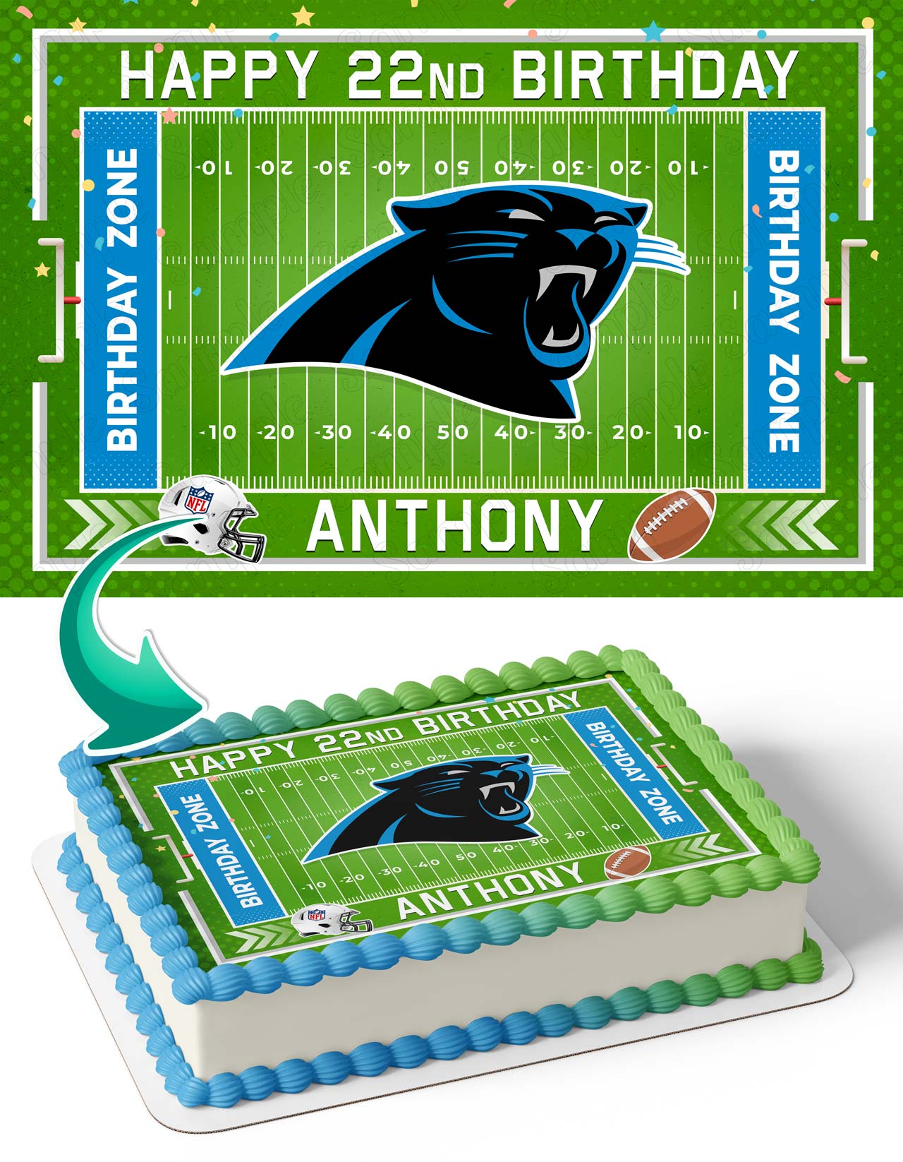 Carolina Panthers Edible Cake Toppers – Ediblecaketopper